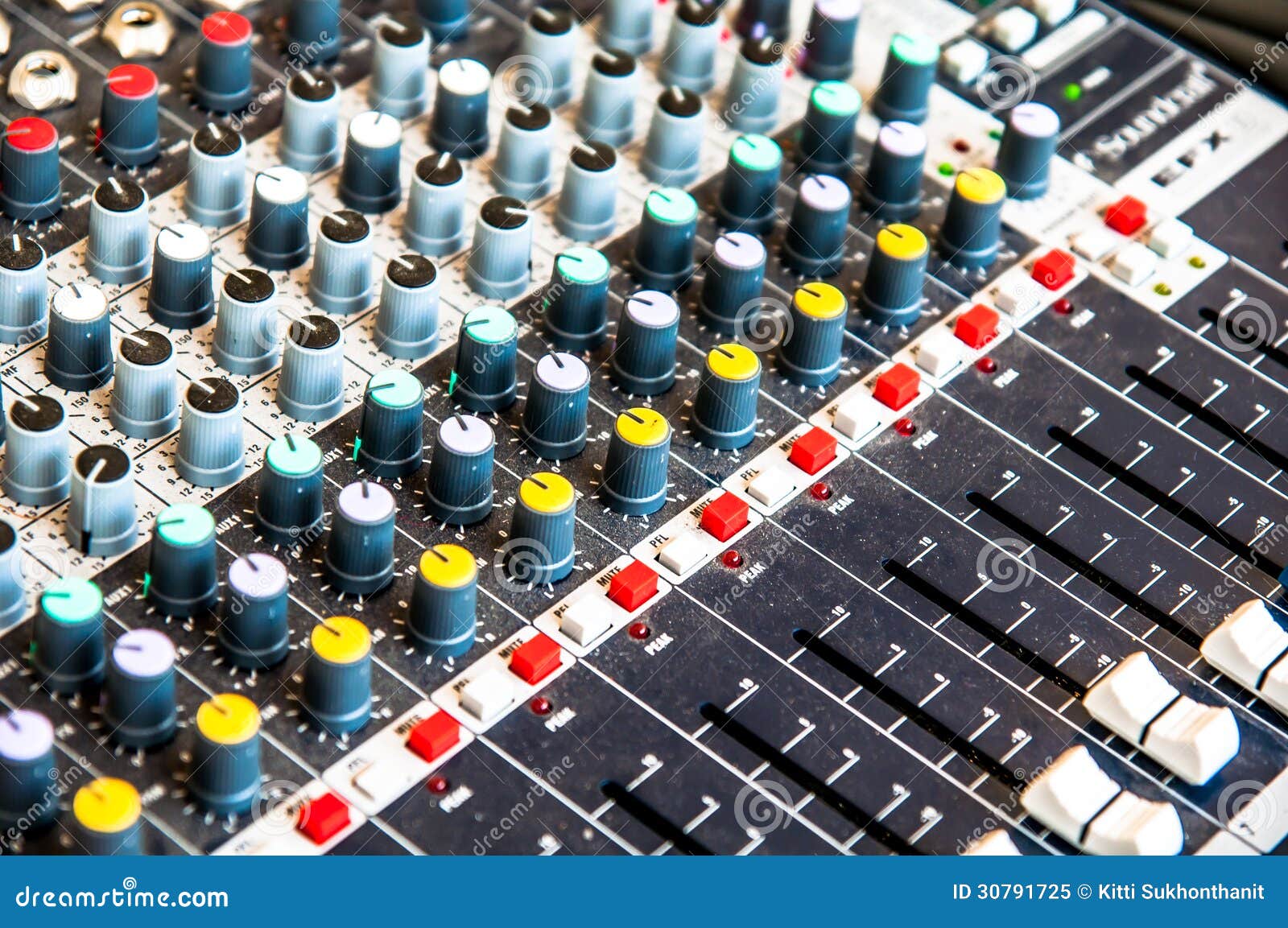 Microphone control panel stock image. Image of news, audio - 30791725