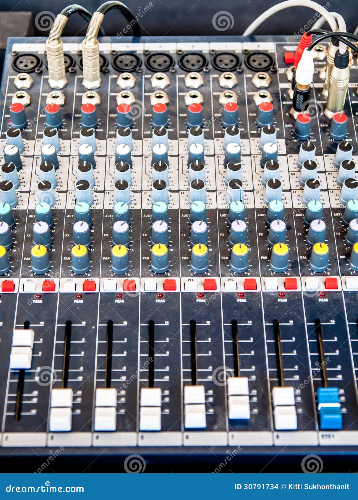 Microphone control panel stock photo. Image of communication - 30791734