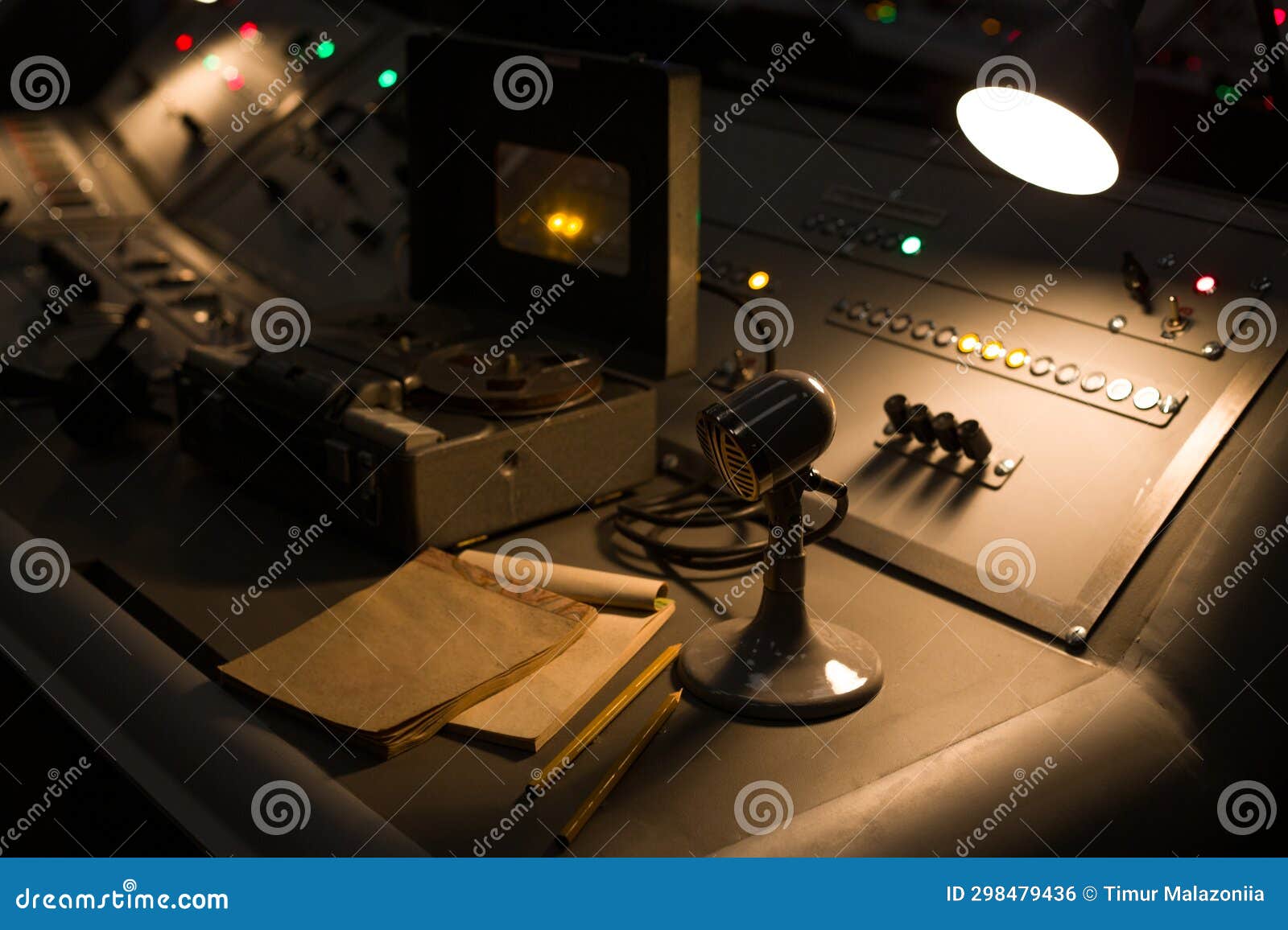 Microphone on the Control Panel of a Nuclear Power Plant Stock Photo ...