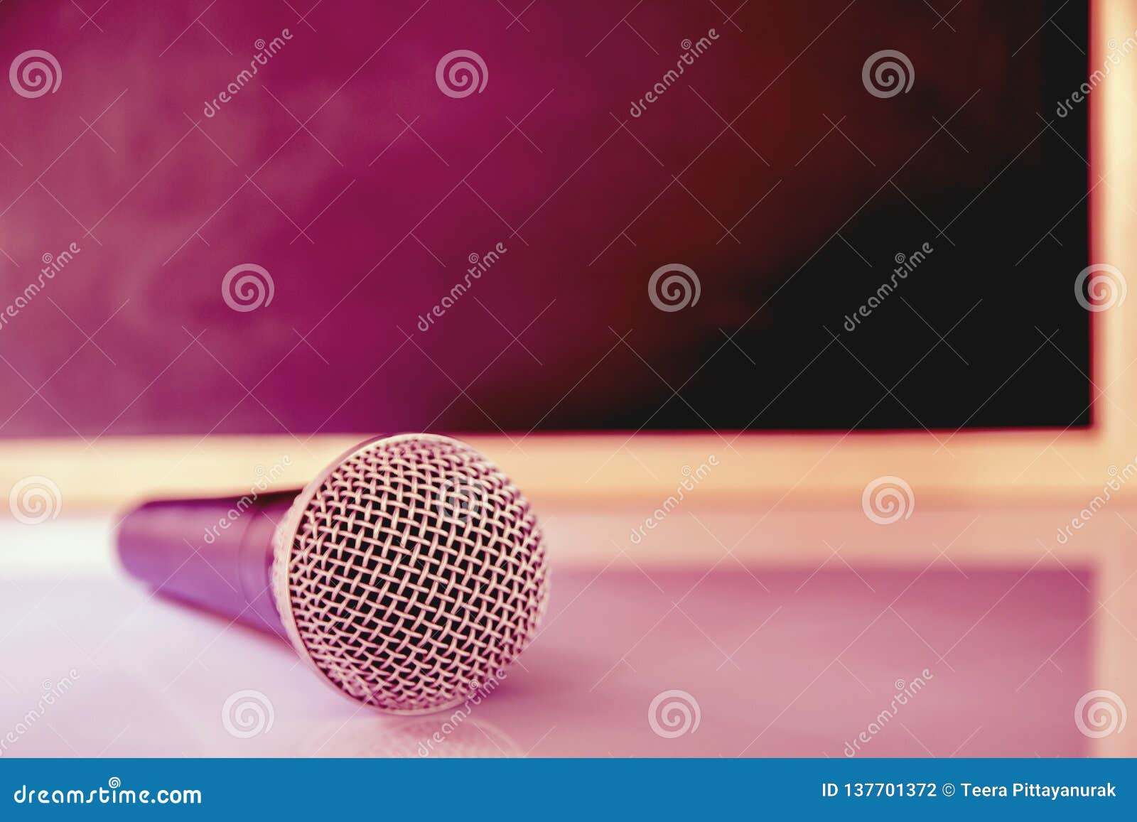 The Microphone in the Control Room. Stock Photo - Image of audio ...
