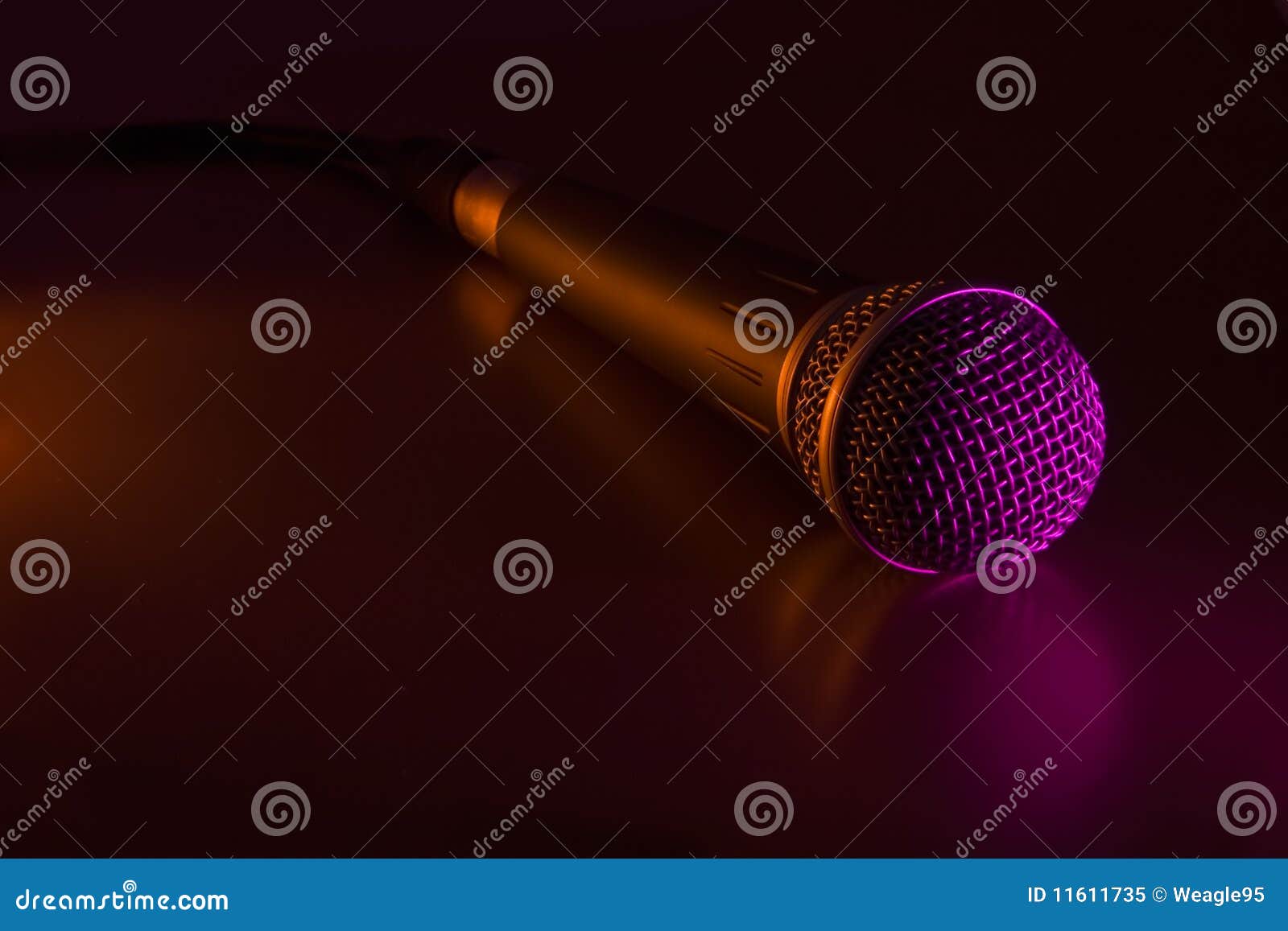 Microphone with cord stock image. Image of black, cord - 11611735