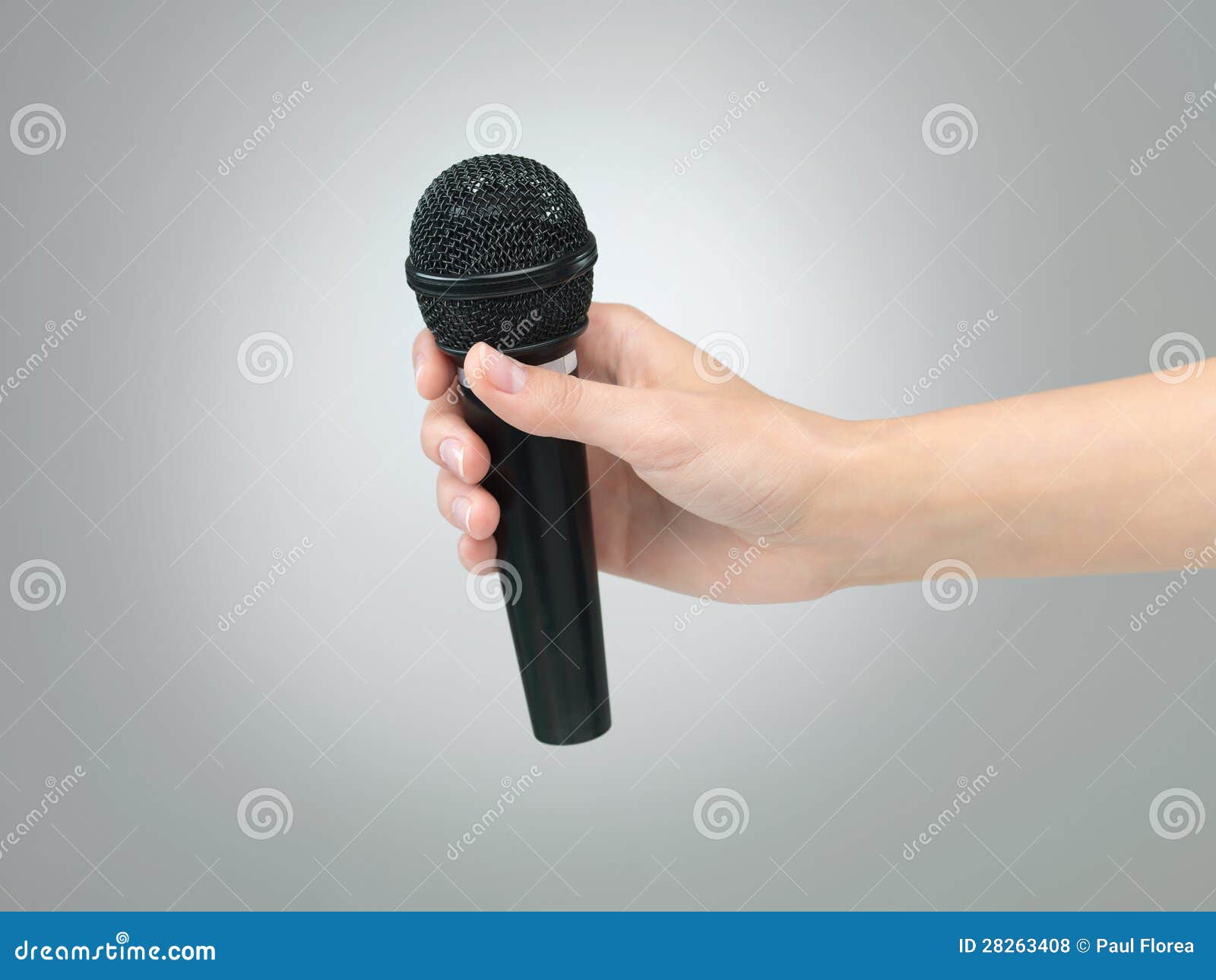 Microphone de main photo stock. Image du sonore, métal - 28263408