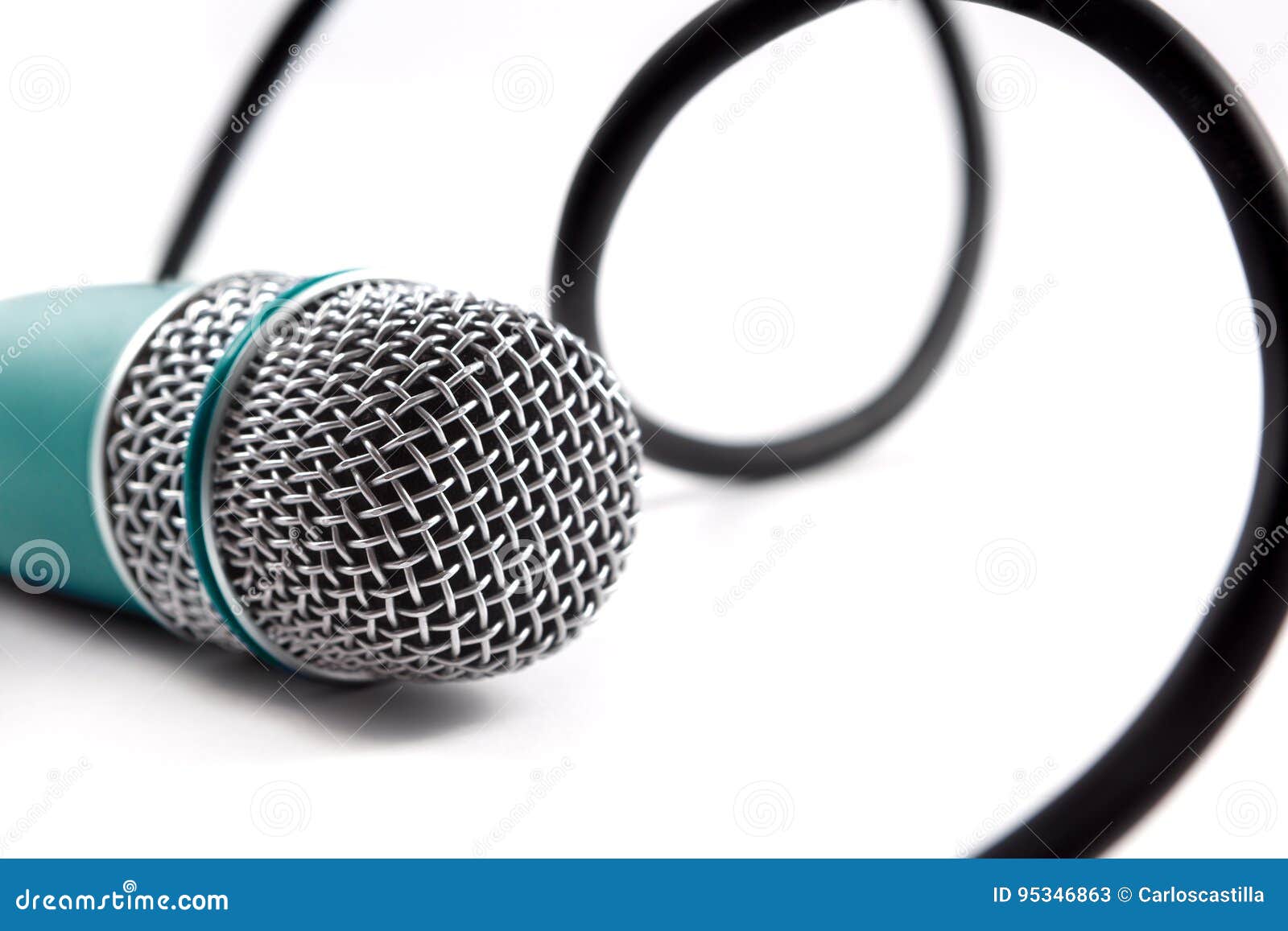 Microphone Detail In Music And Sound Recording Studio, Black Background ...