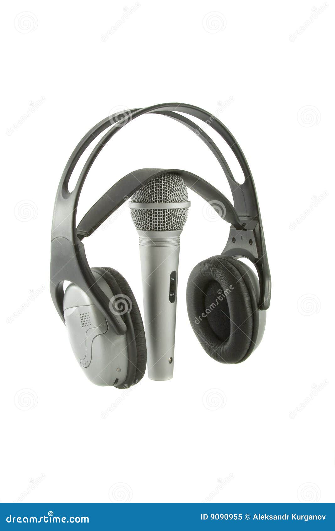 Microphone & DJ Wireless Headphones Stock Image - Image of equipment ...