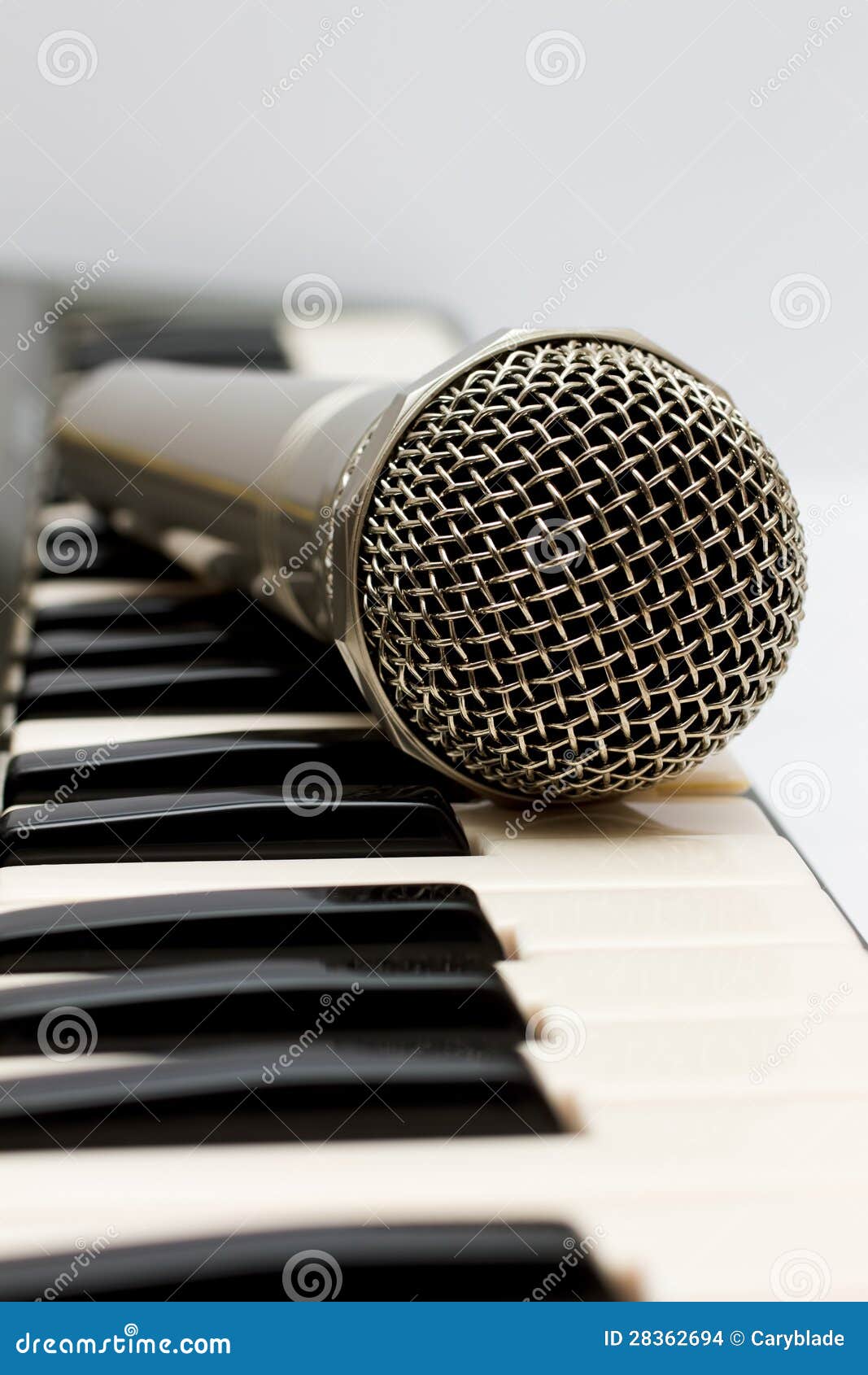 Microphone and Electronic Keyboard Stock Photo - Image of concert ...