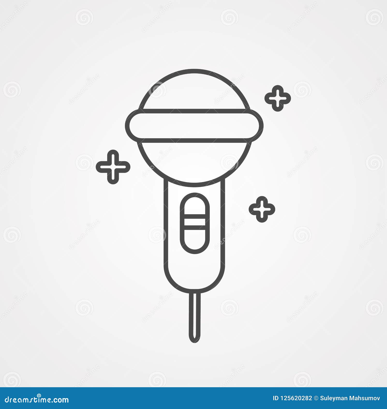 Microphone Vector Icon Sign Symbol Stock Vector - Illustration of ...