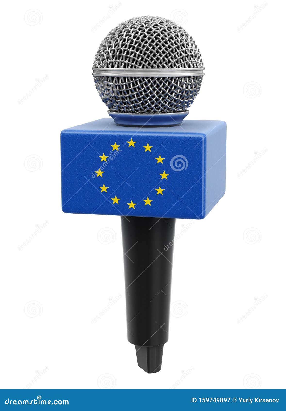 Microphone with European Union Flag. Image with Clipping Path Stock ...