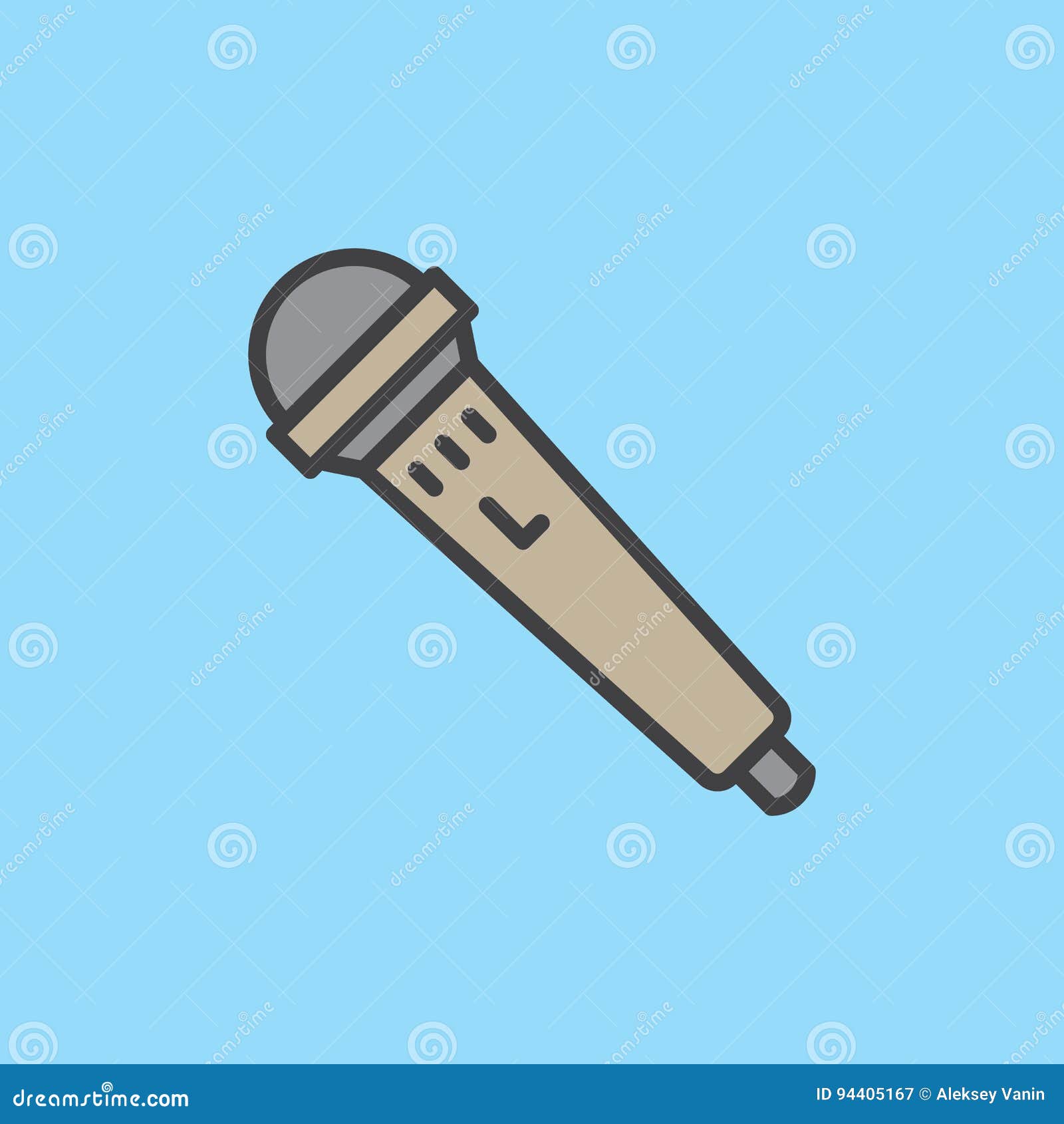 Microphone Filled Outline Icon, Colorful Vector Sign. Stock Vector ...