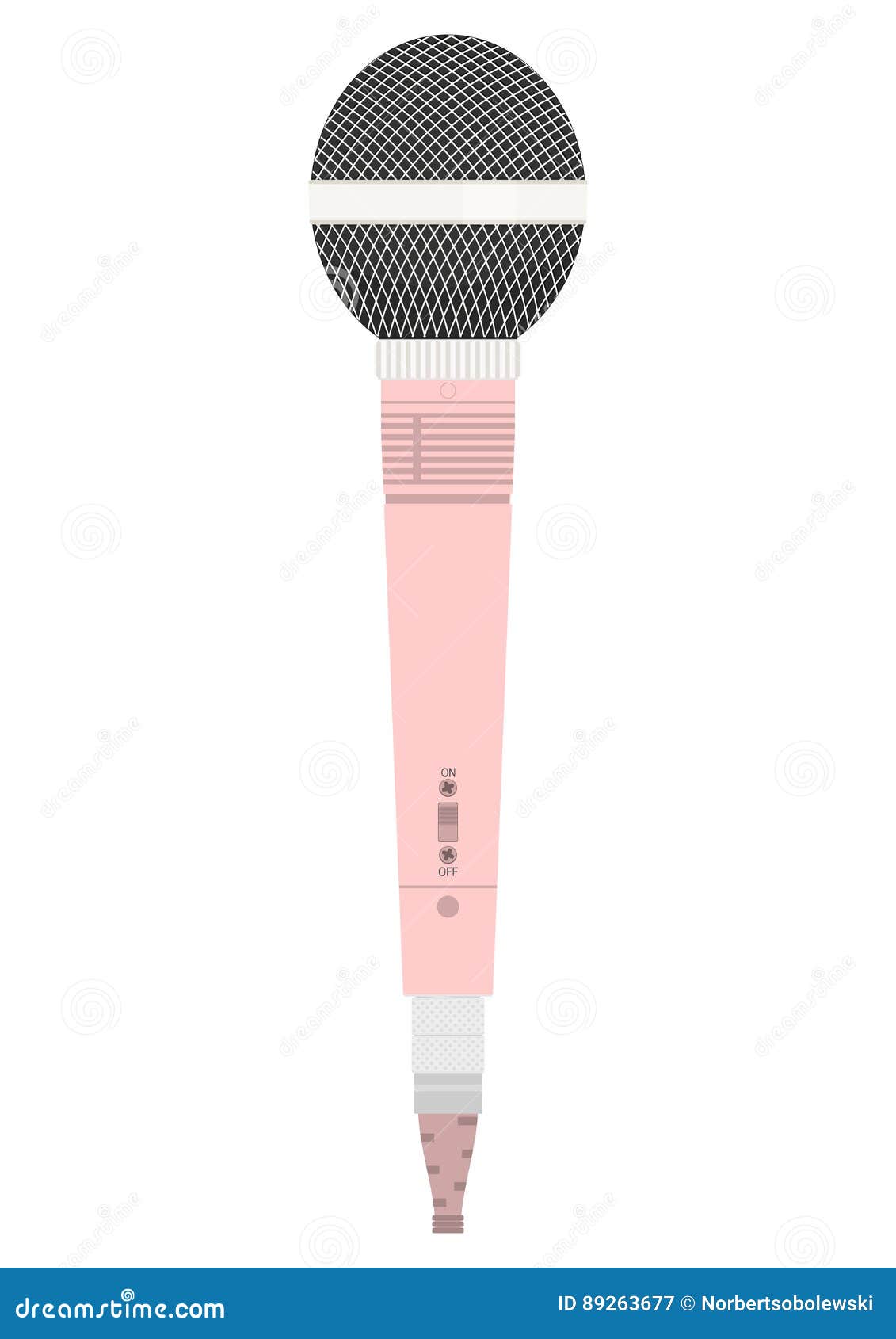 Microphone. Flat vector stock vector. Illustration of equipment - 89263677