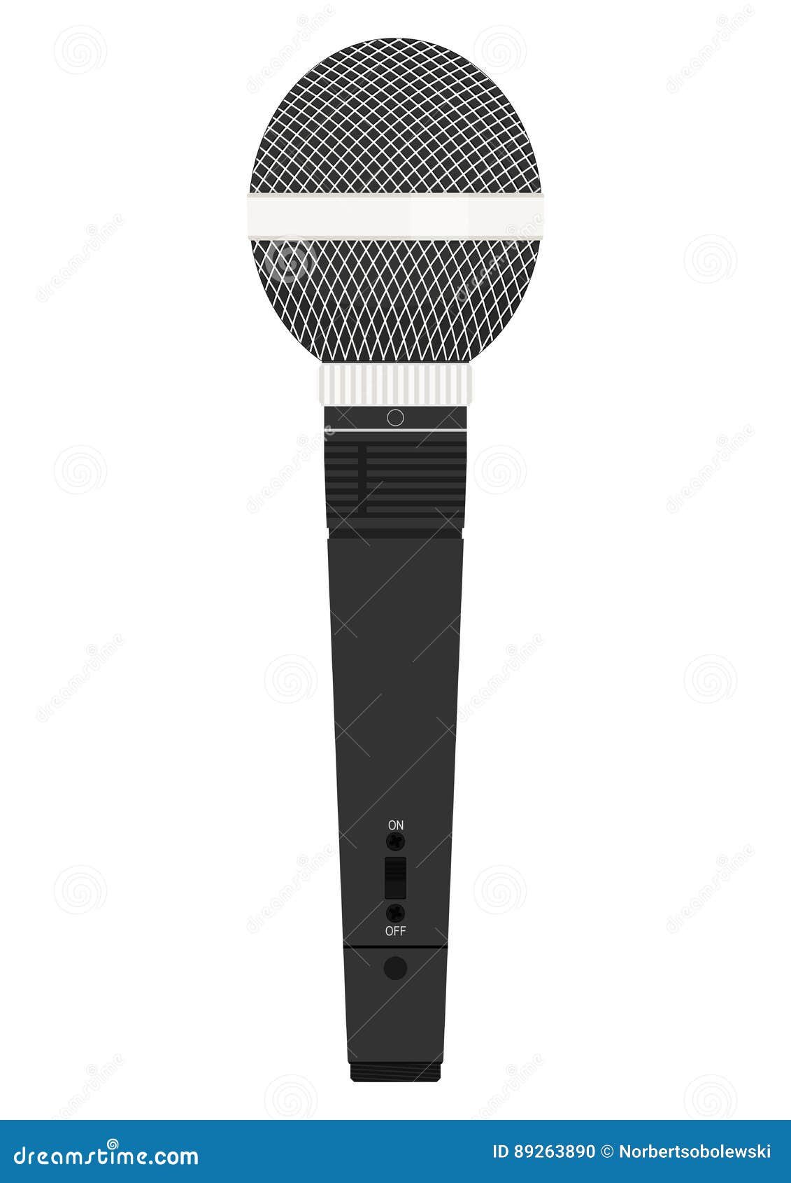 Microphone. Flat vector stock vector. Illustration of studio - 89263890