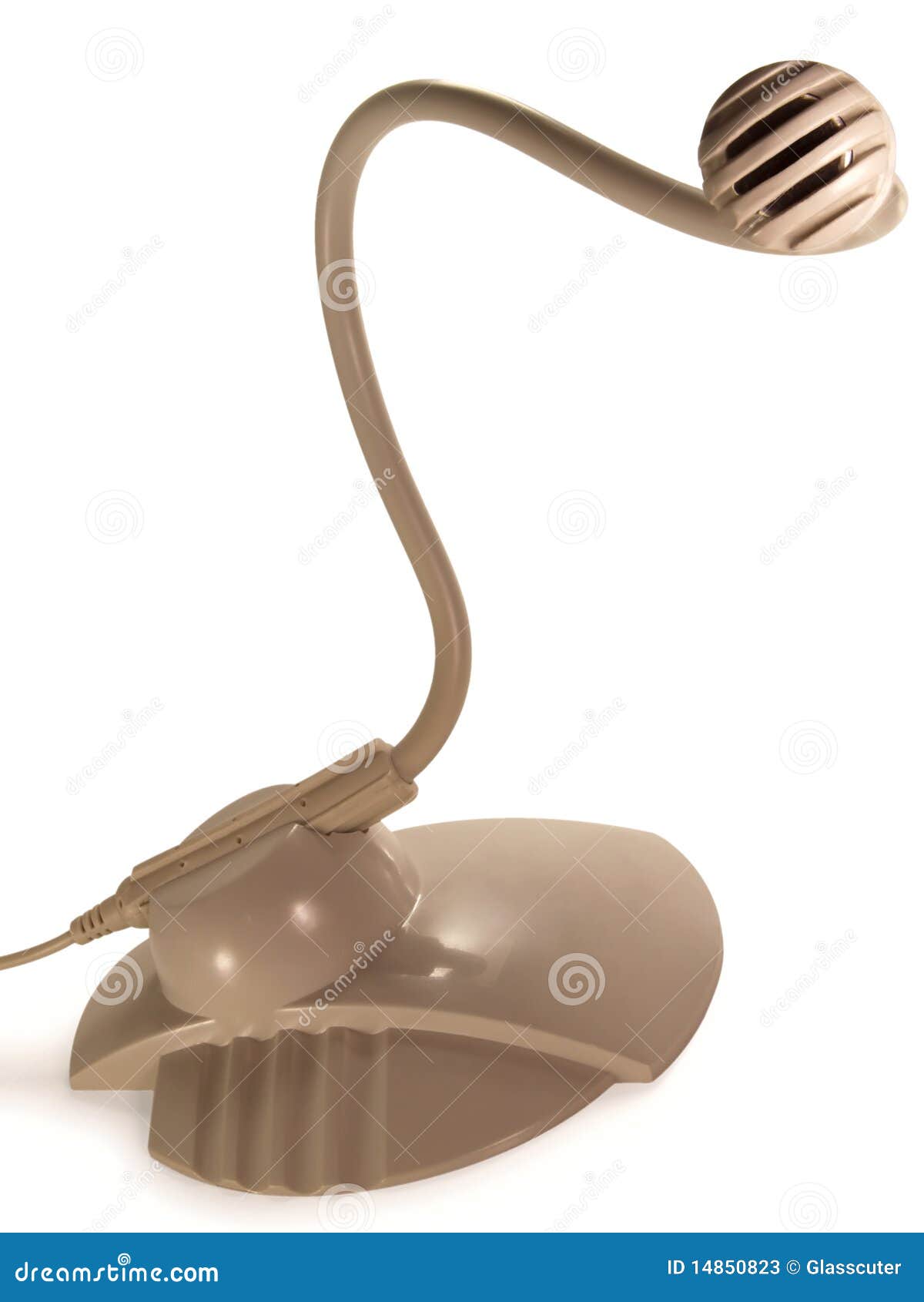 A Microphone with a Flexible, Curved Neck. Stock Image - Image of audio ...