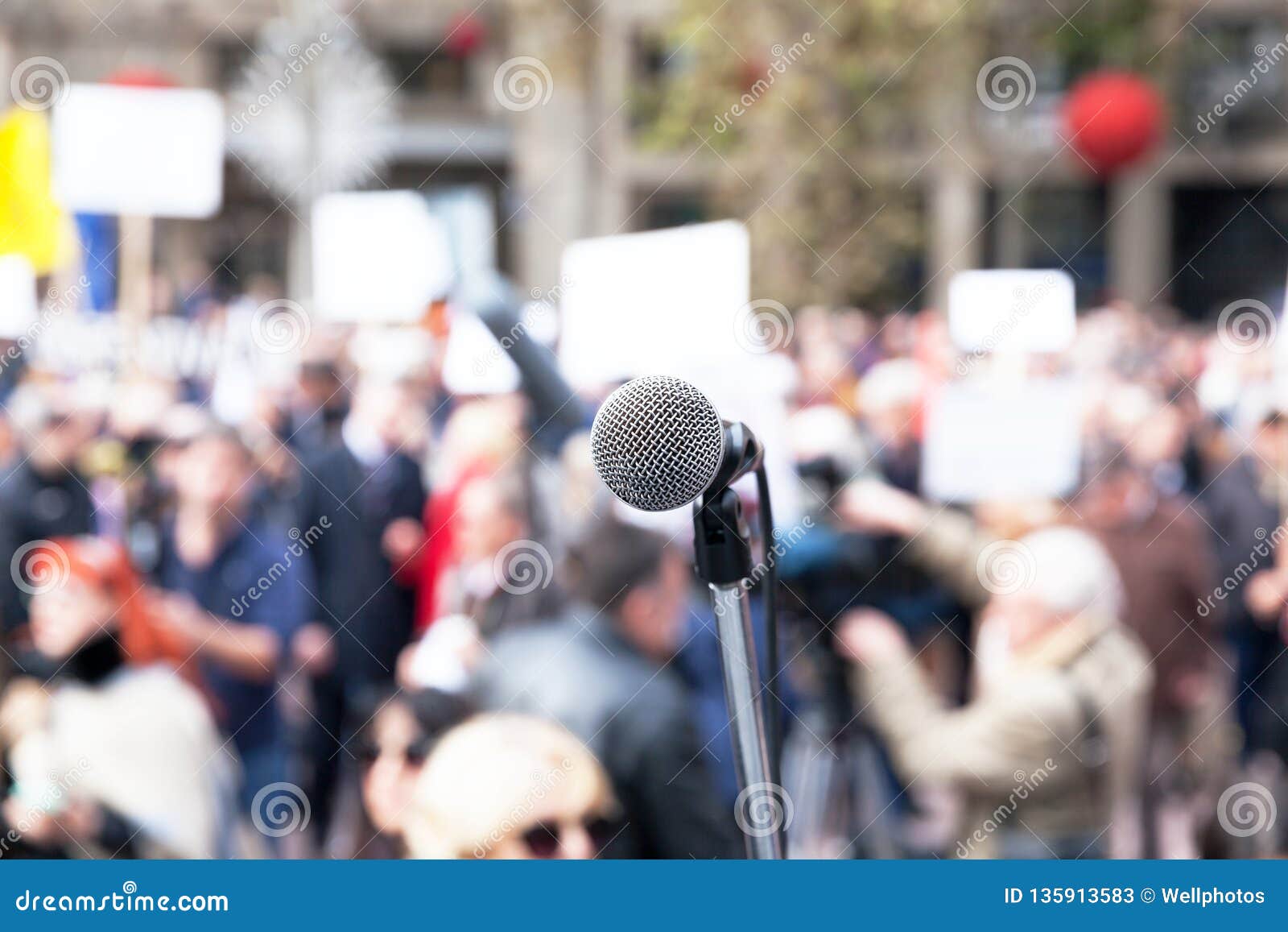 Protest or Political Demonstration Stock Image - Image of politic ...