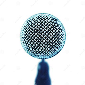 Microphone. Front View stock photo. Image of lecture, instrument - 1214208