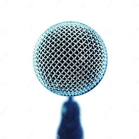 Microphone. Front View stock photo. Image of lecture, instrument - 1214208