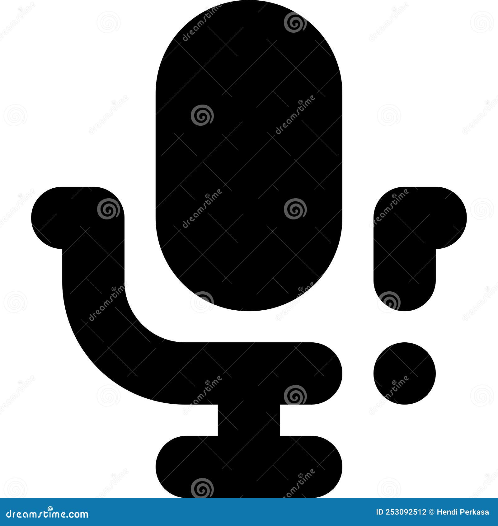 Microphone Glyph Style Icon Design Symbol and Illustration Vector Stock ...