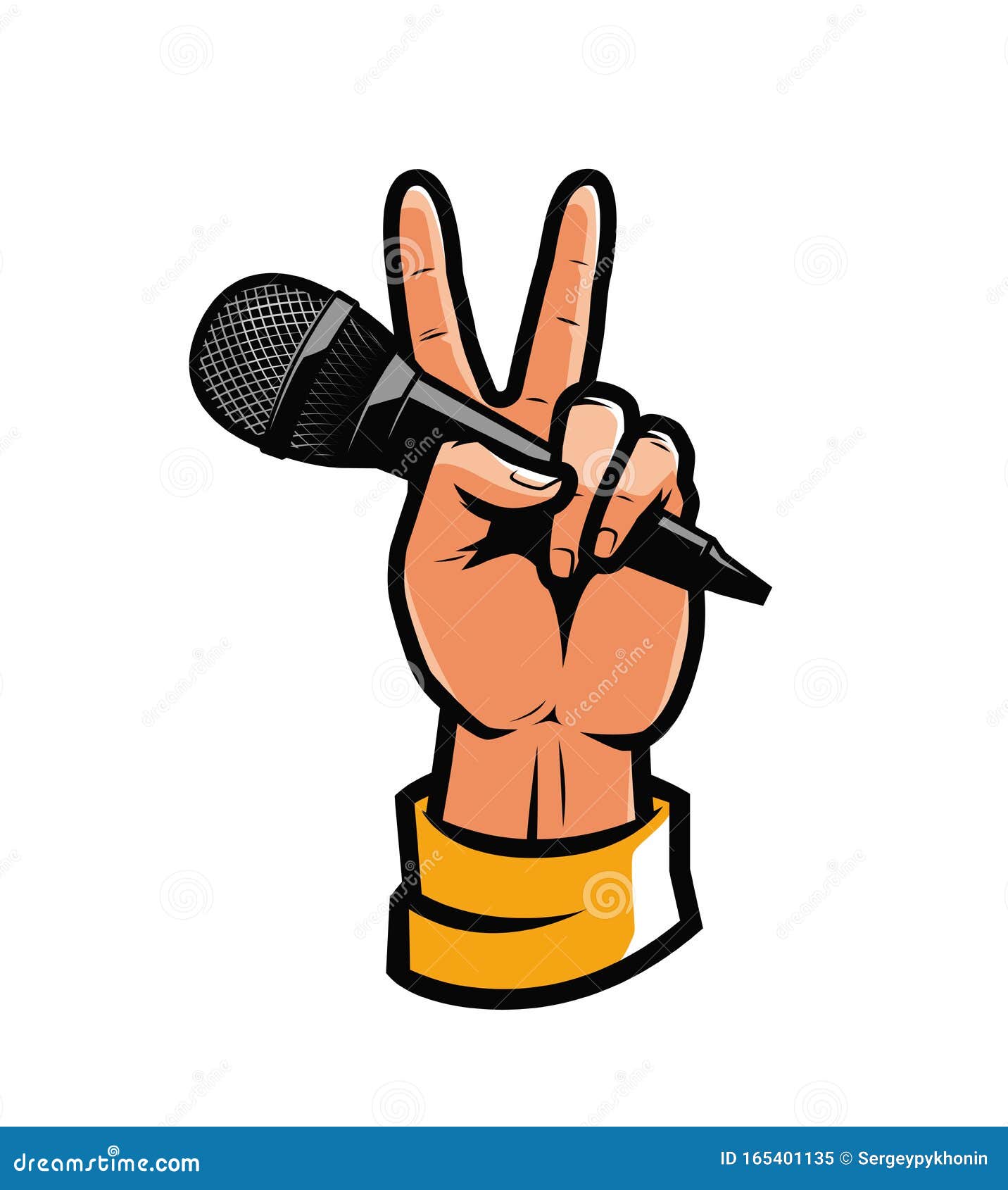 Microphone Comic Book Pop Art Cartoon Illustration | CartoonDealer.com ...