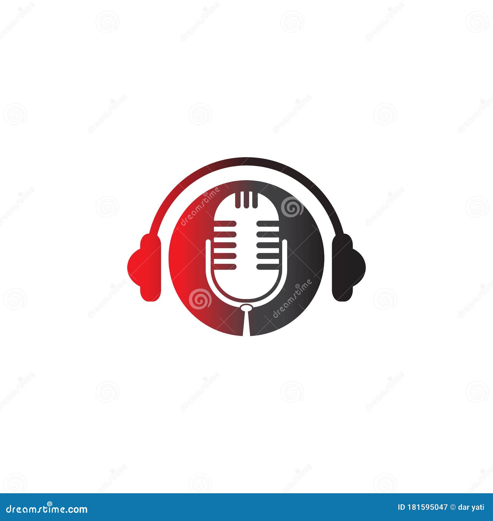 Microphone and Headphones Icon Logo Vector Stock Vector - Illustration ...