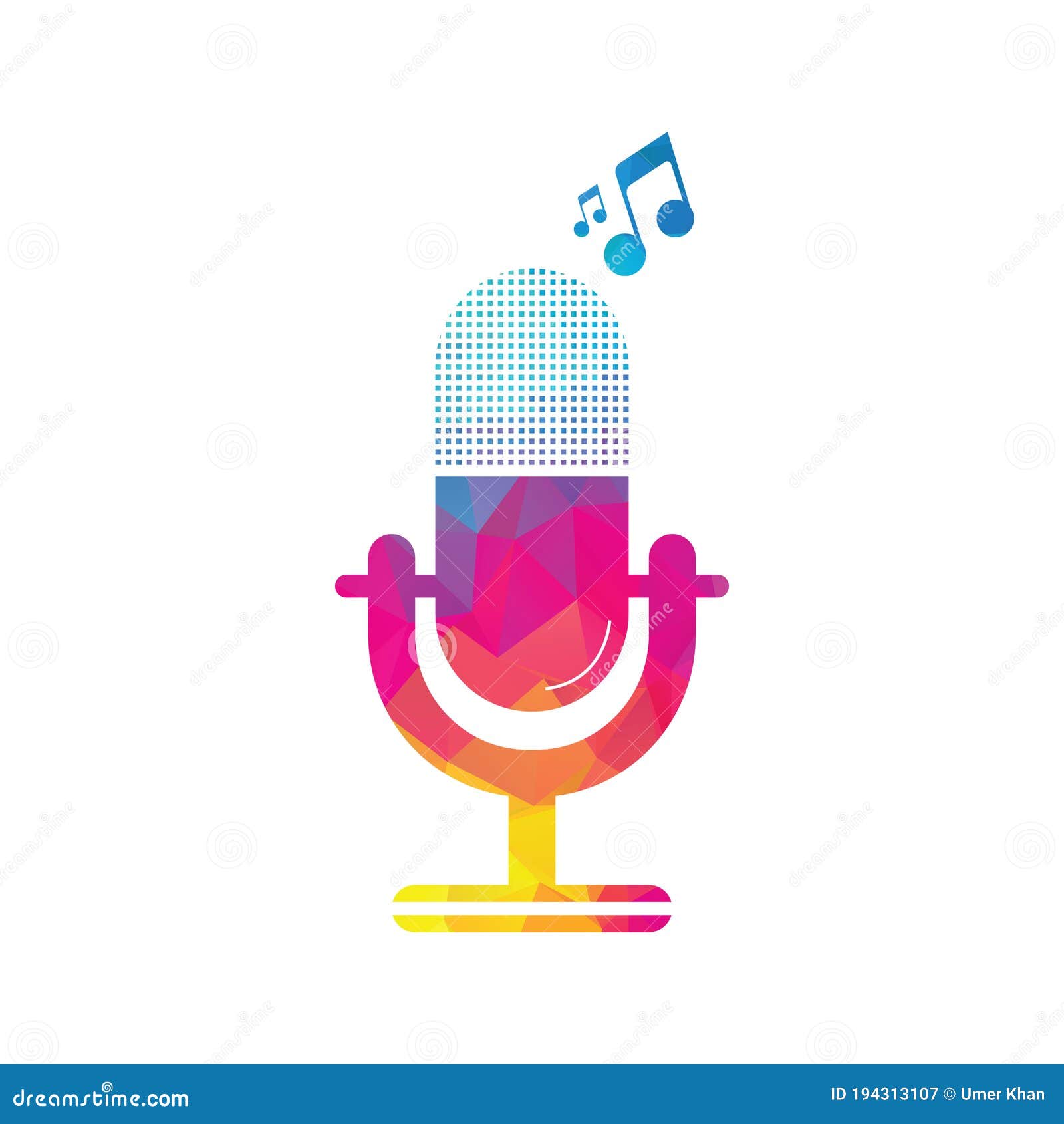 Microphone Heart Shape Concept Logo Design. Stock Vector - Illustration ...