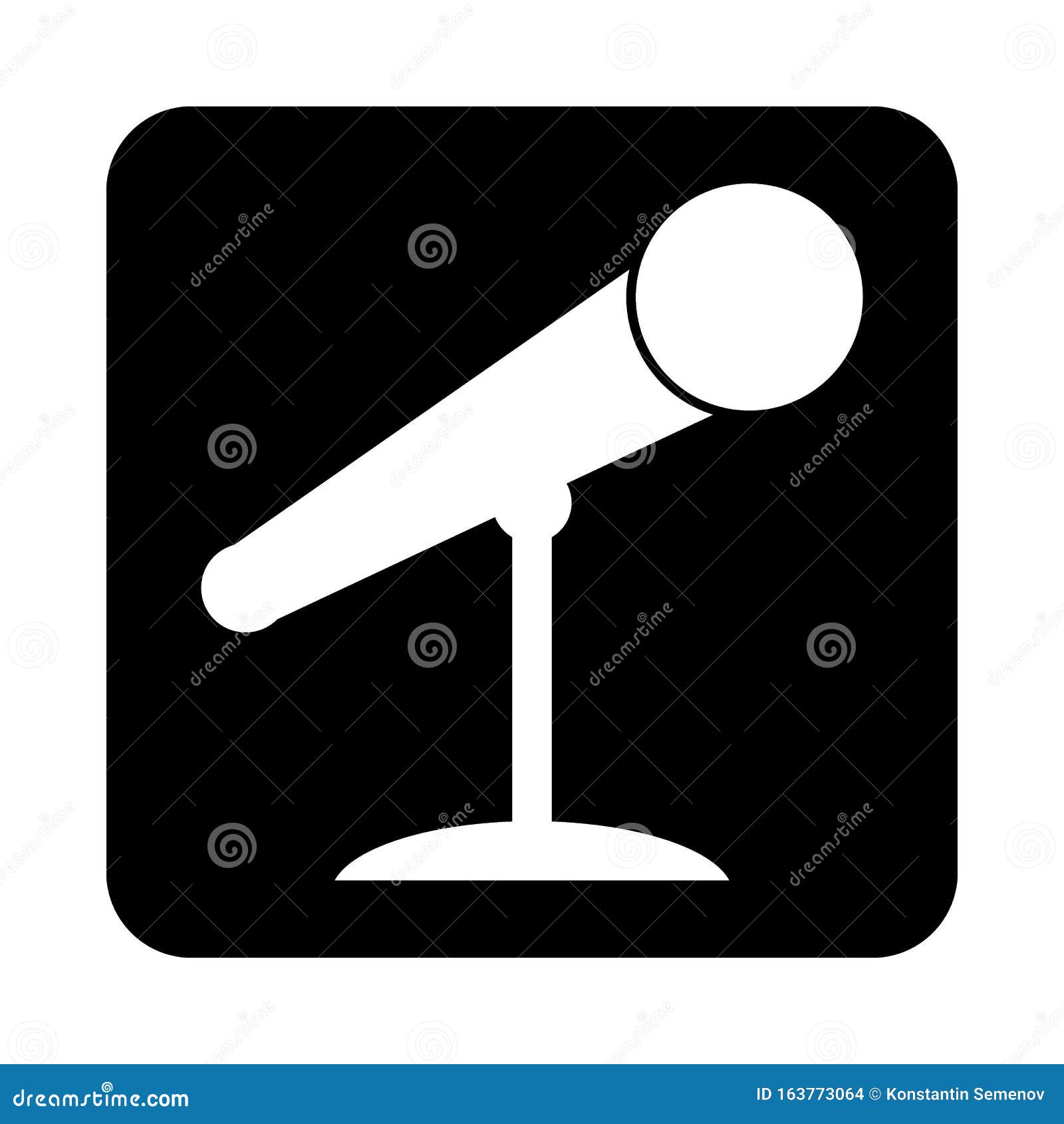 Microphone icon on black stock illustration. Illustration of recording ...