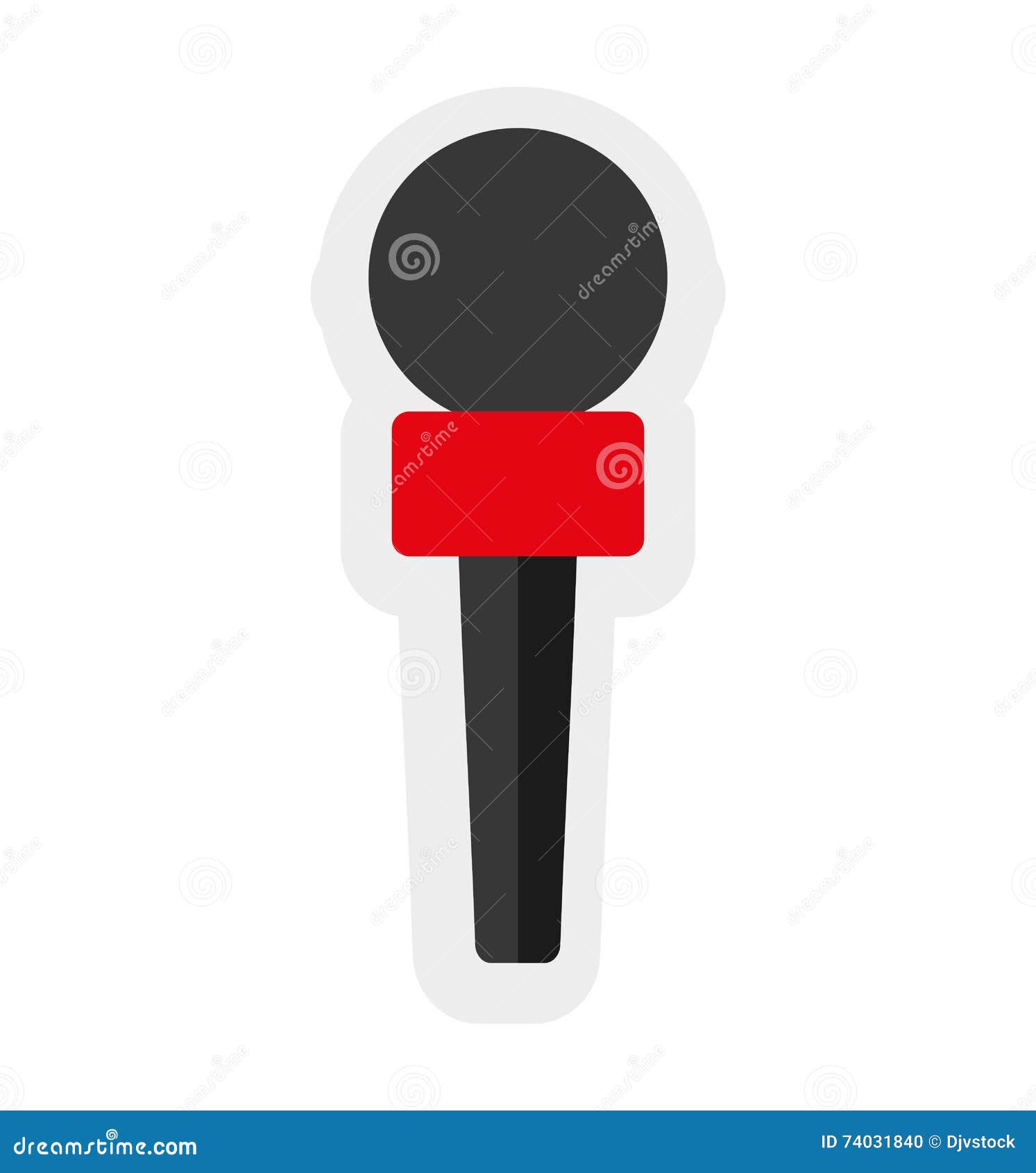 Microphone Icon. Broadcasting Design. Vector Graphic Stock Illustration ...