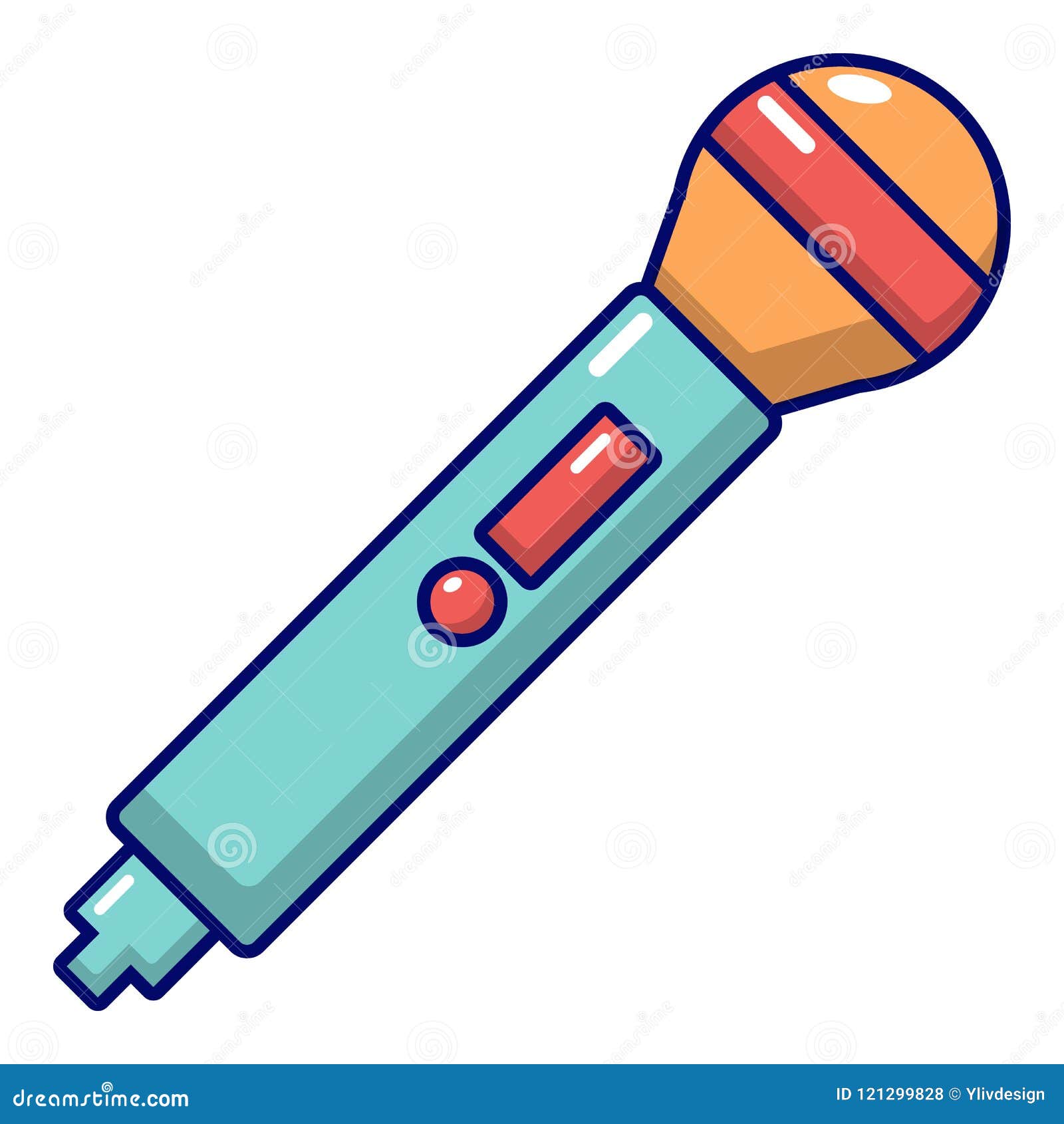 Microphone Icon, Cartoon Style Stock Vector - Illustration of classic ...