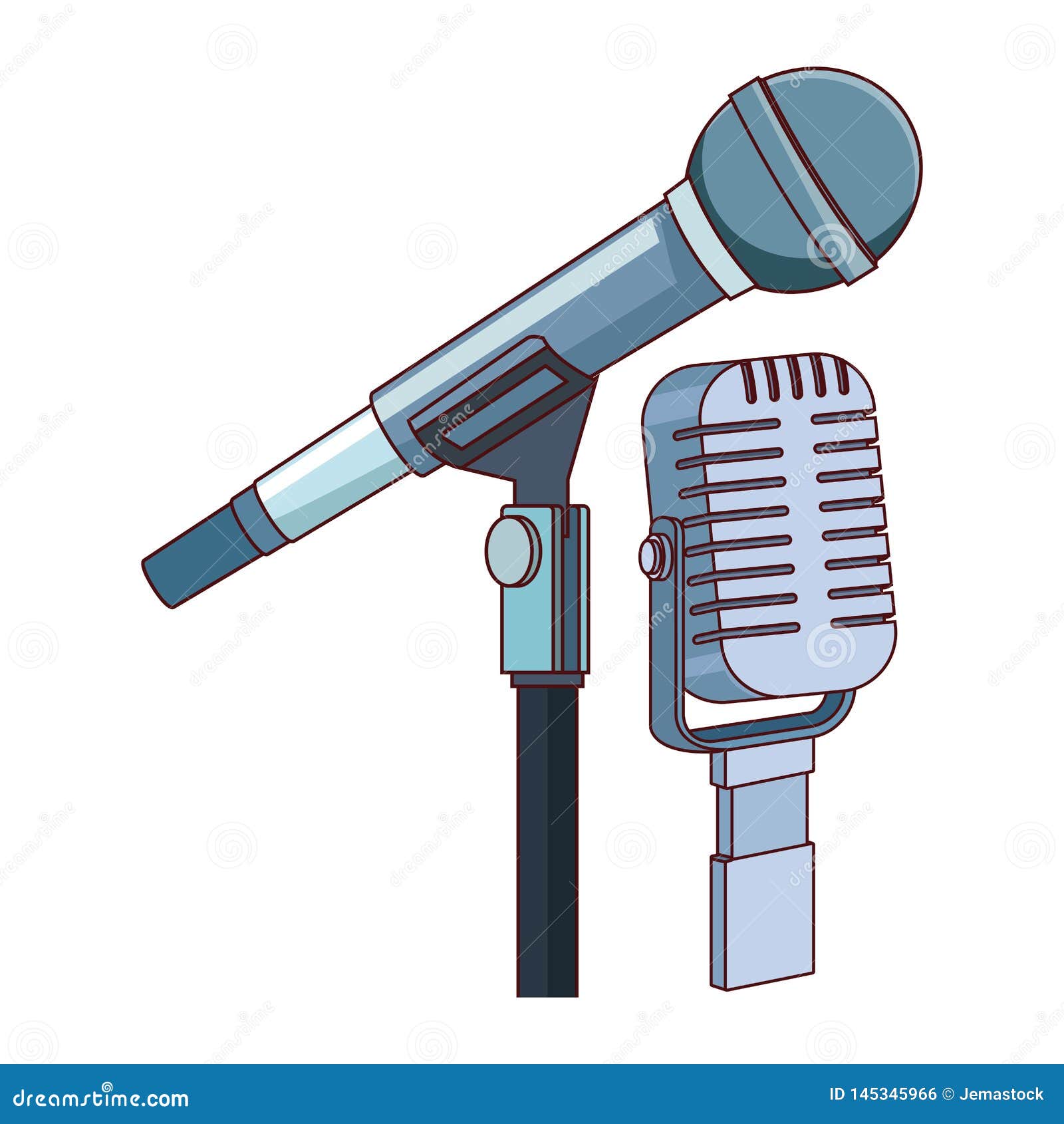 Microphone icon cartoon stock vector. Illustration of interview - 145345966