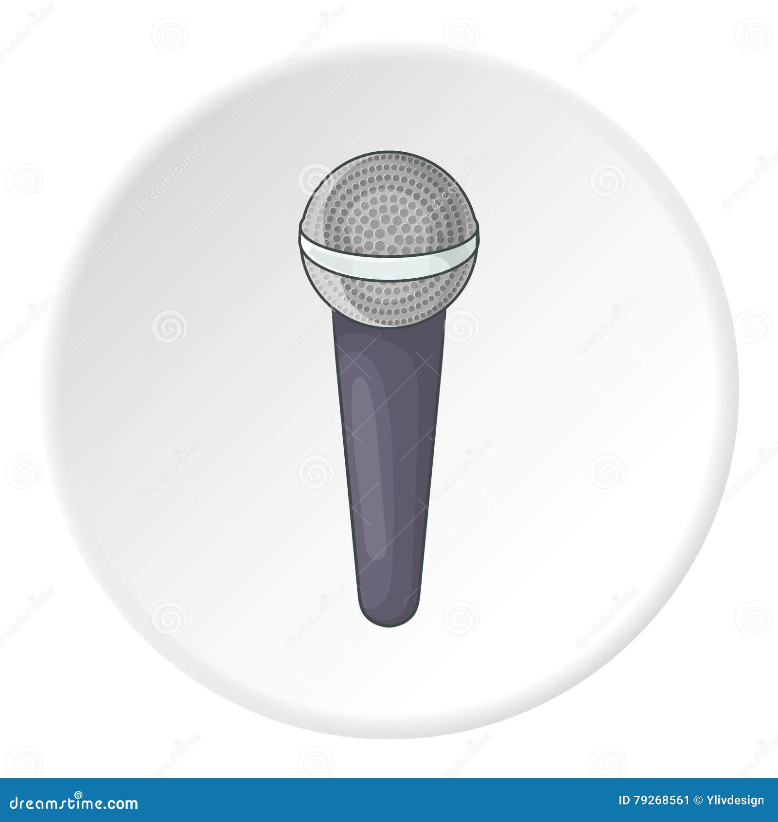 Microphone Icon, Cartoon Style Stock Vector - Illustration of equipment ...