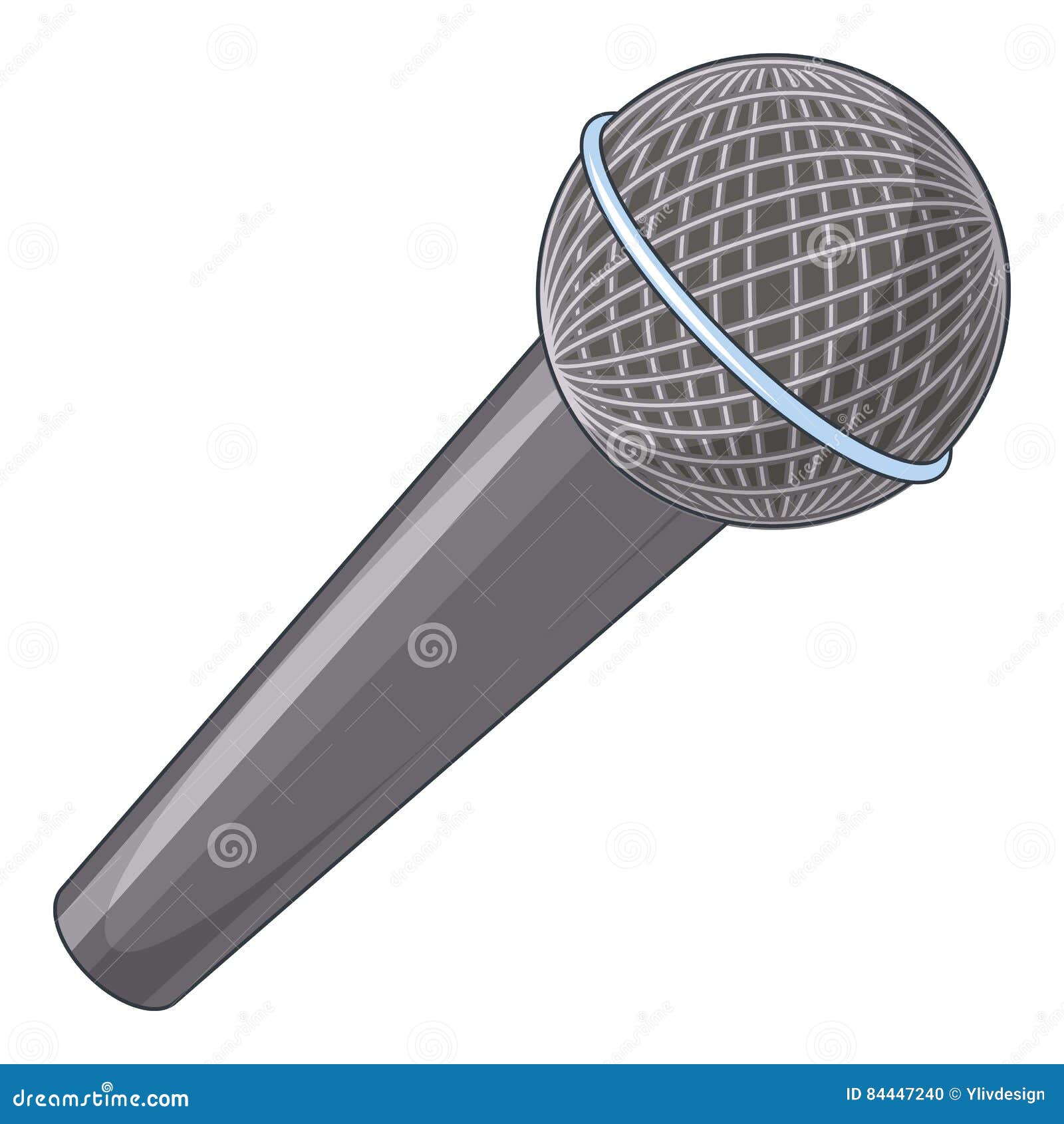 Microphone Icon, Cartoon Style Stock Vector - Illustration of ...