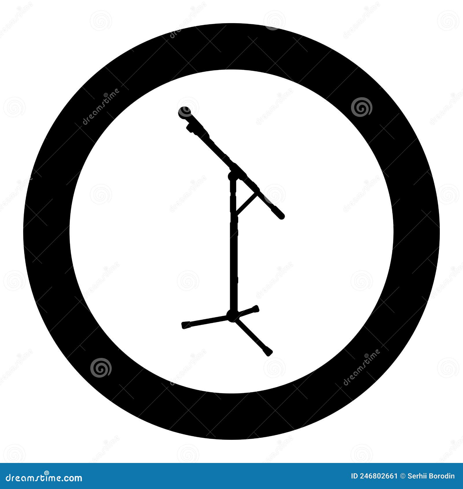 Microphone Icon in Circle Round Black Color Vector Illustration Image ...
