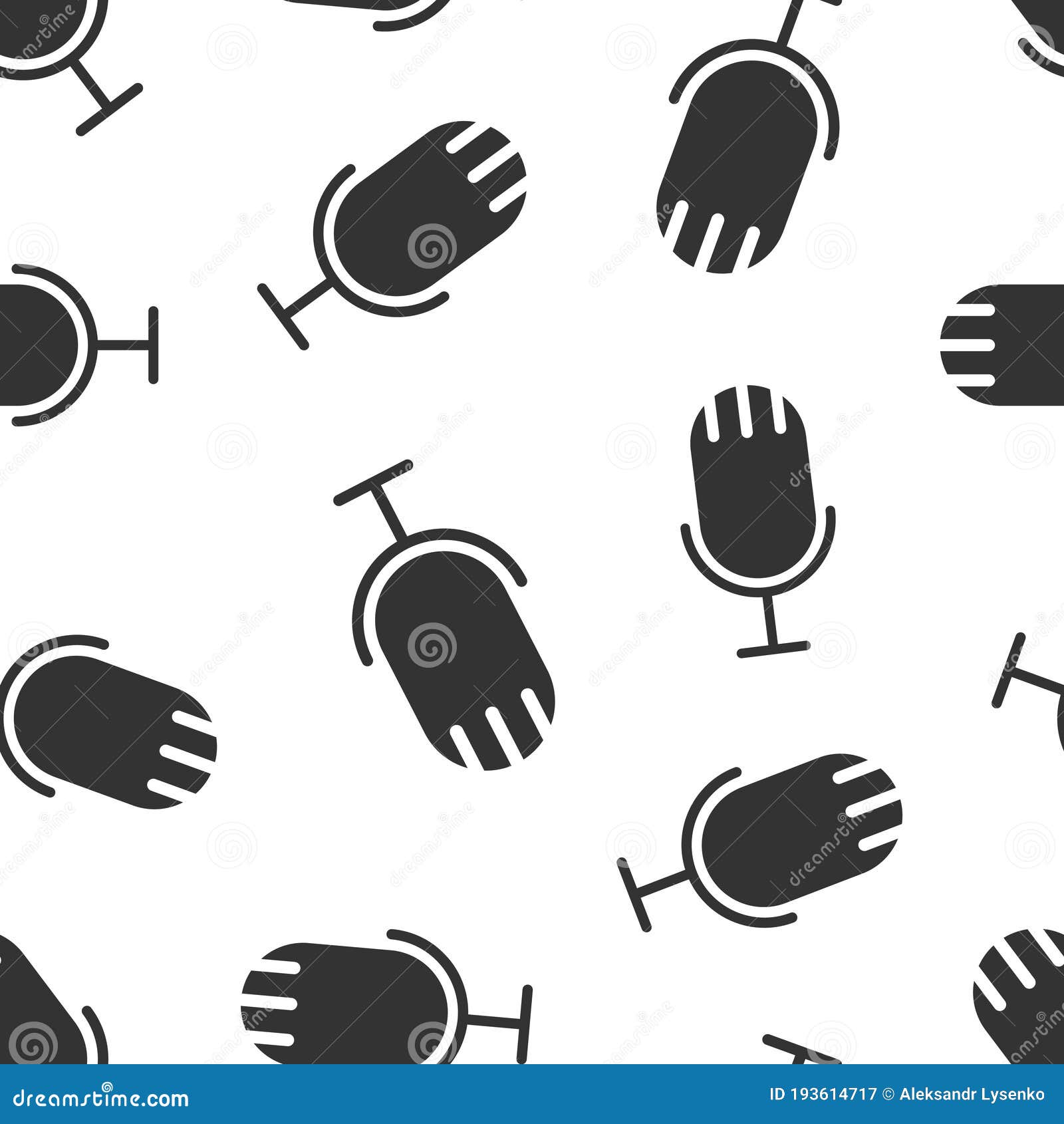 Microphone Icon in Flat Style. Studio Mike Vector Illustration on White ...