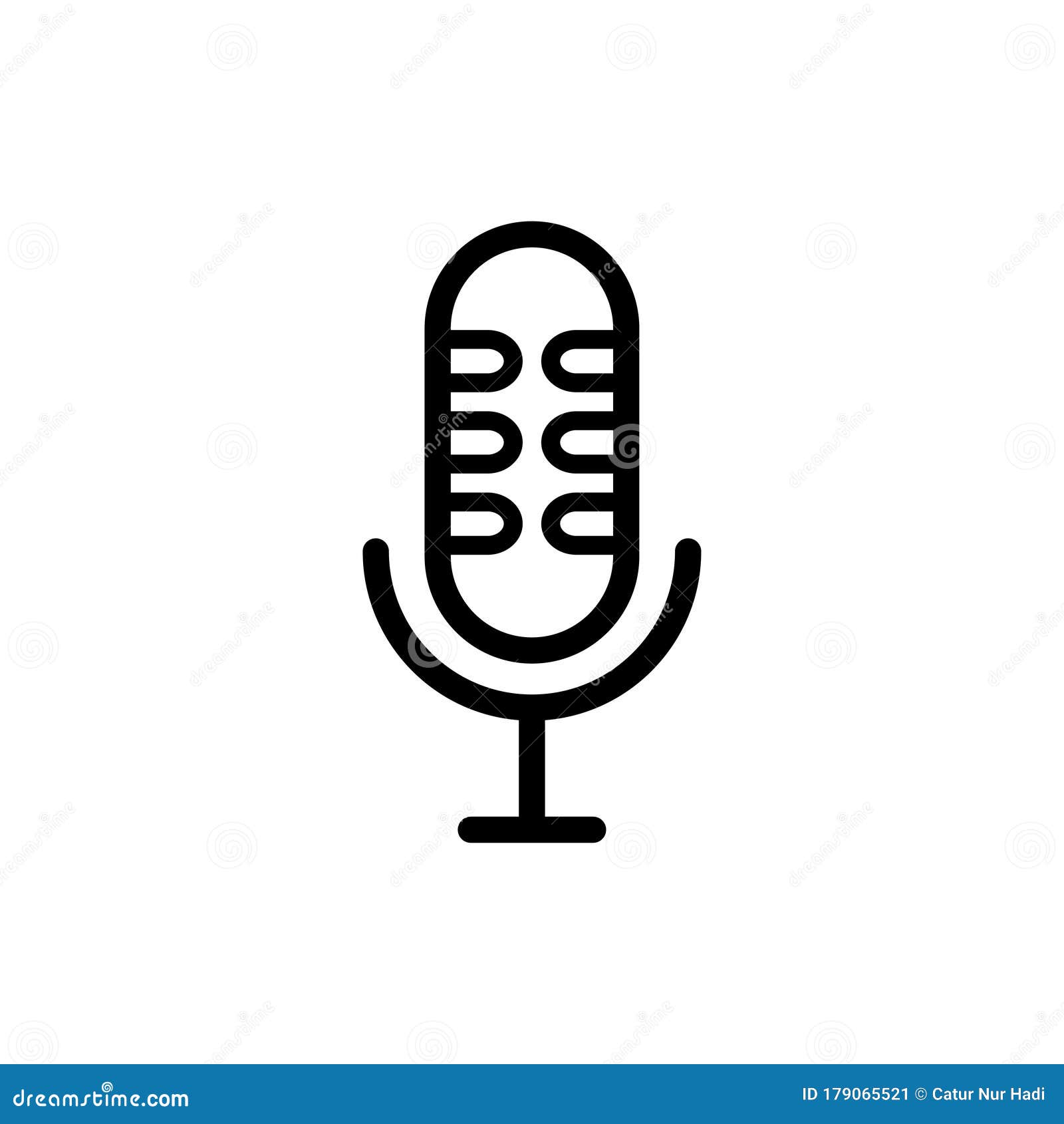 Microphone Icon Flat Vector Template Design Trendy Stock Vector ...