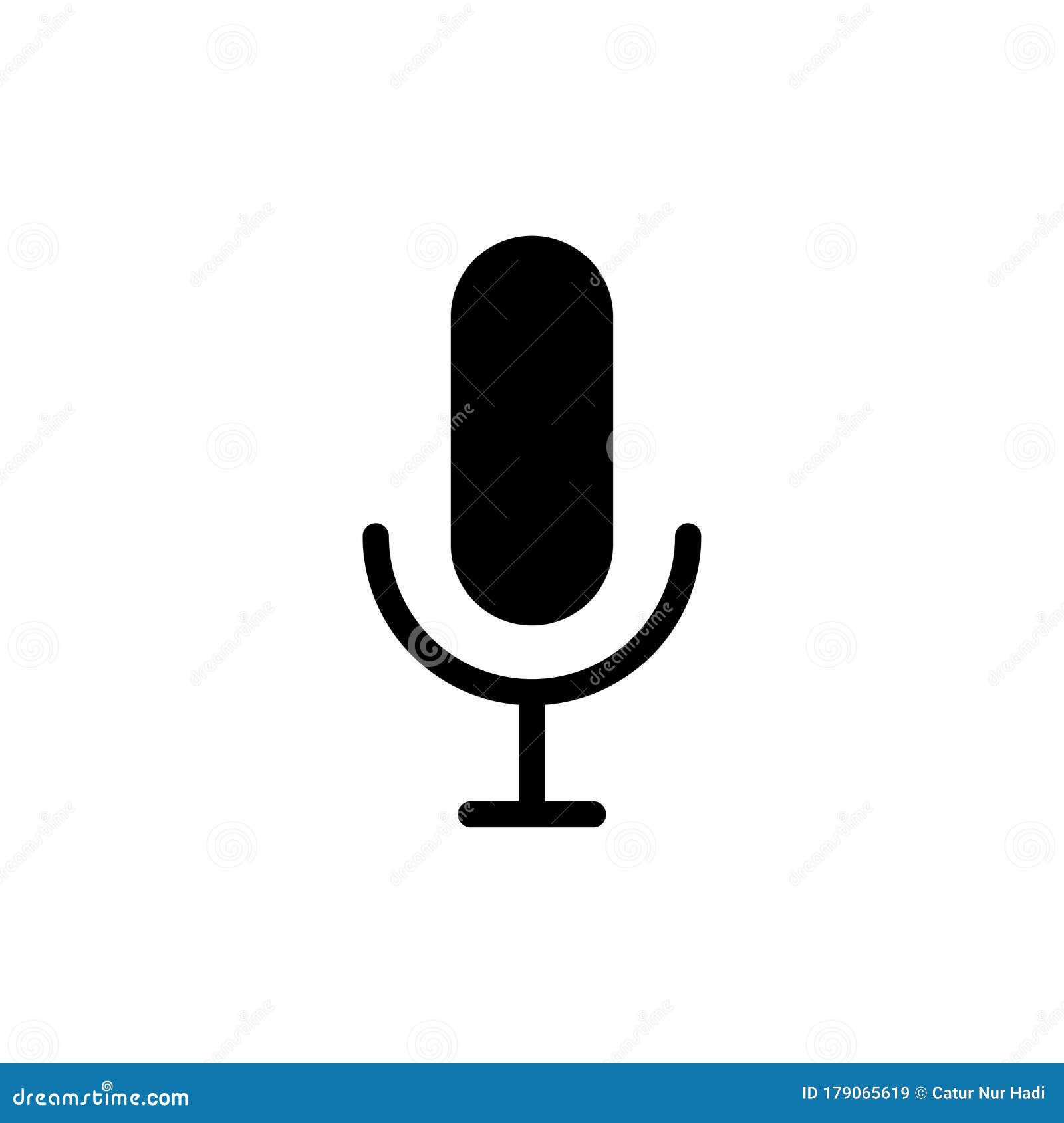 Microphone Icon Flat Vector Template Design Trendy Stock Vector ...