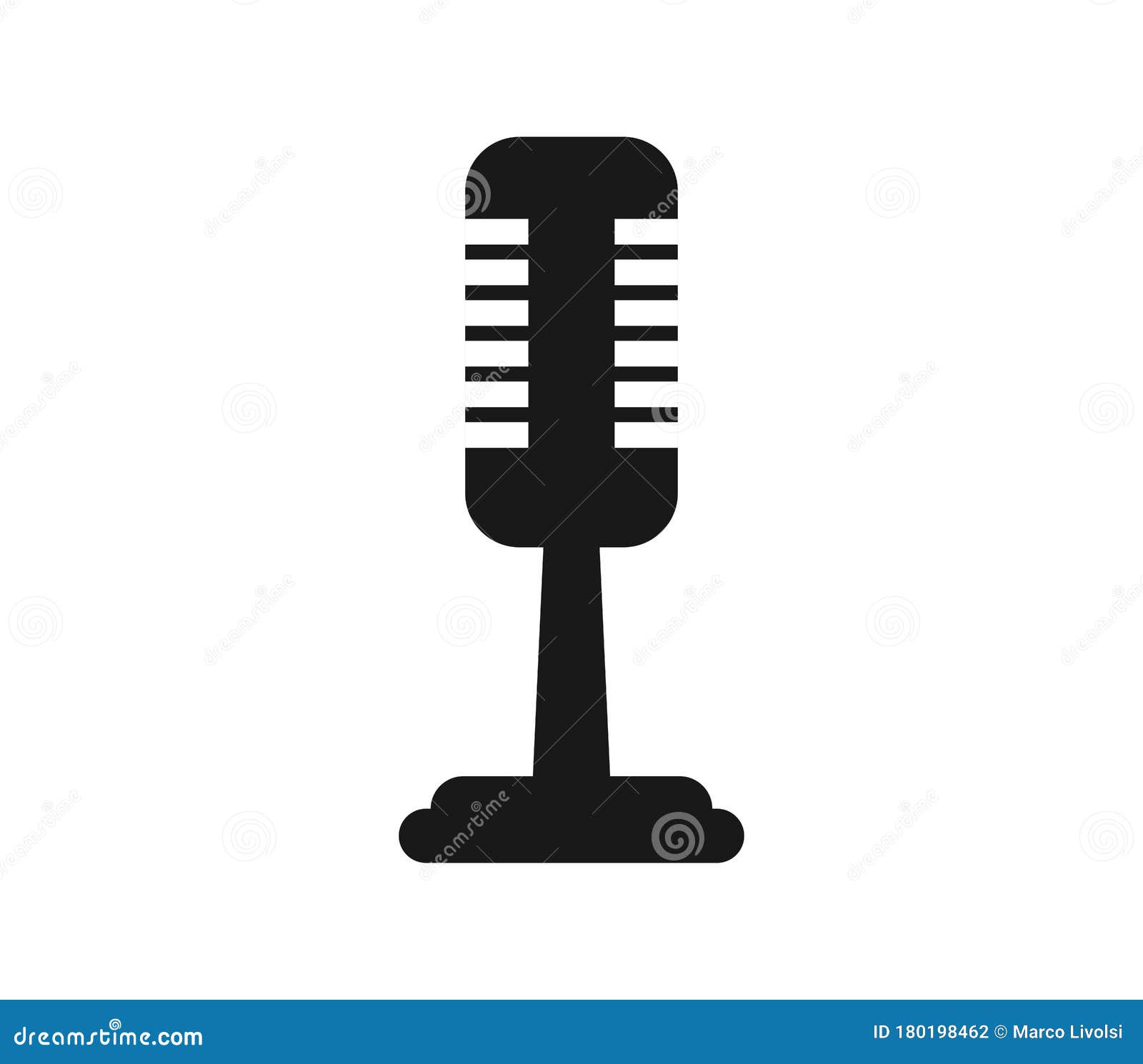 Microphone Illustrated With Black And Golden Color Backgrounds Vector ...