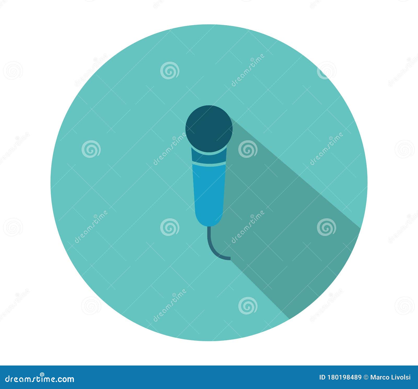 Microphone Icon Illustrated in Vector on White Background Stock ...