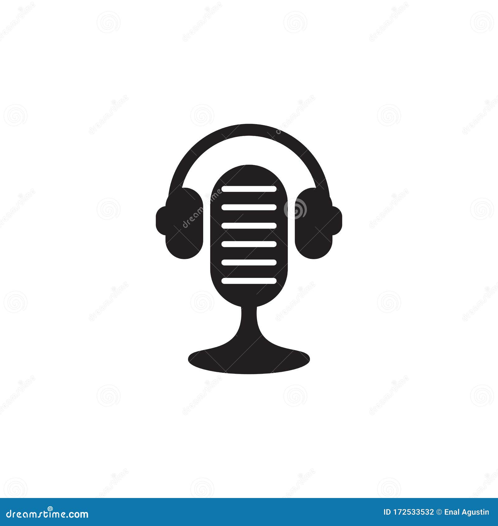 Microphone Icon Logo Design Vector Template Stock Vector - Illustration ...
