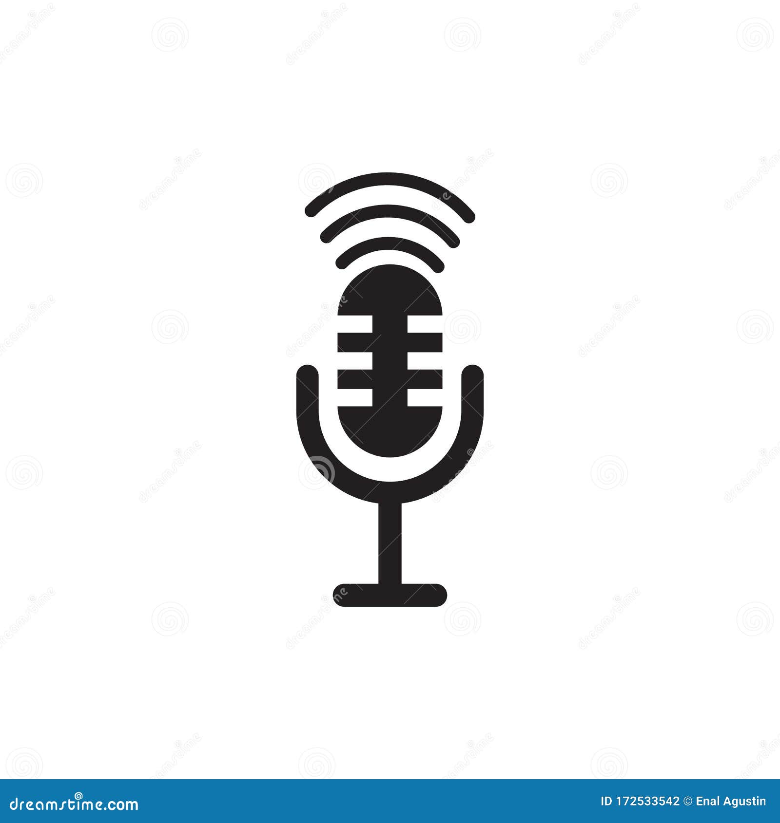 Microphone Icon Logo Design Vector Template Stock Vector - Illustration ...