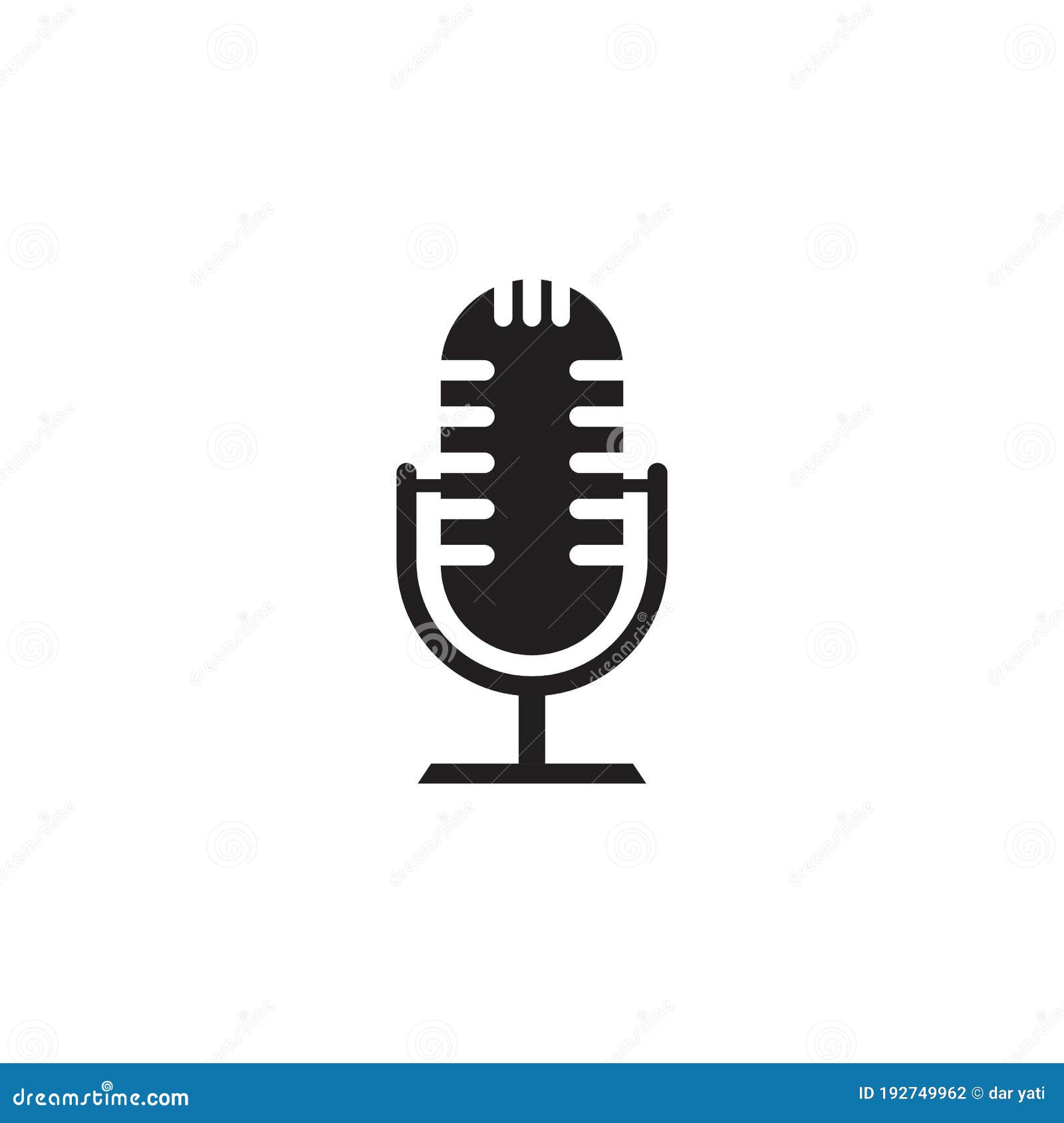 Microphone Icon Logo Vector Template Stock Vector - Illustration of ...