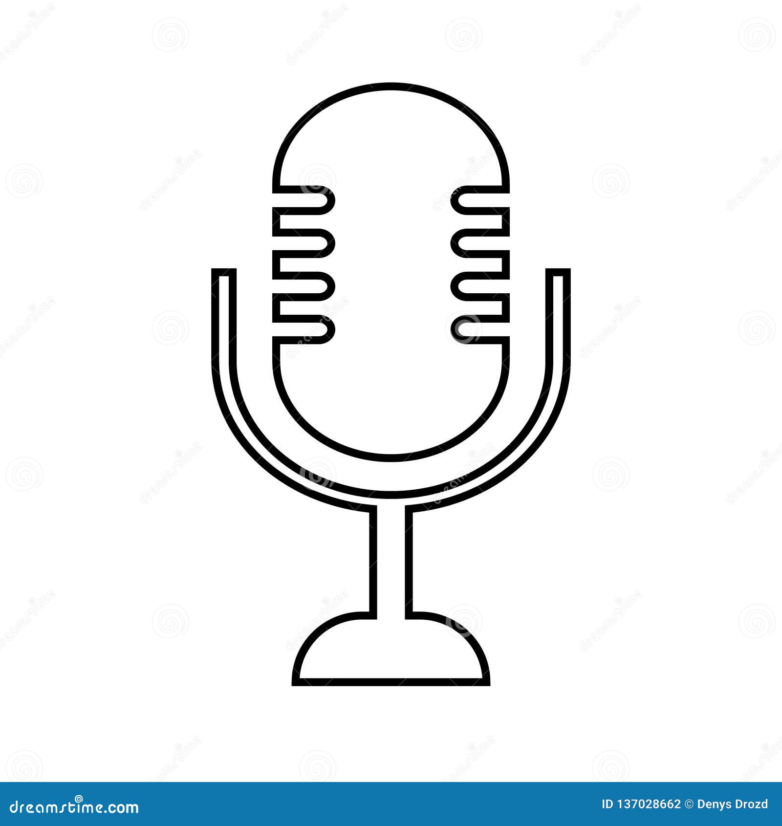 Microphone Icon, Mic Vector Icon Stock Vector - Illustration of ...