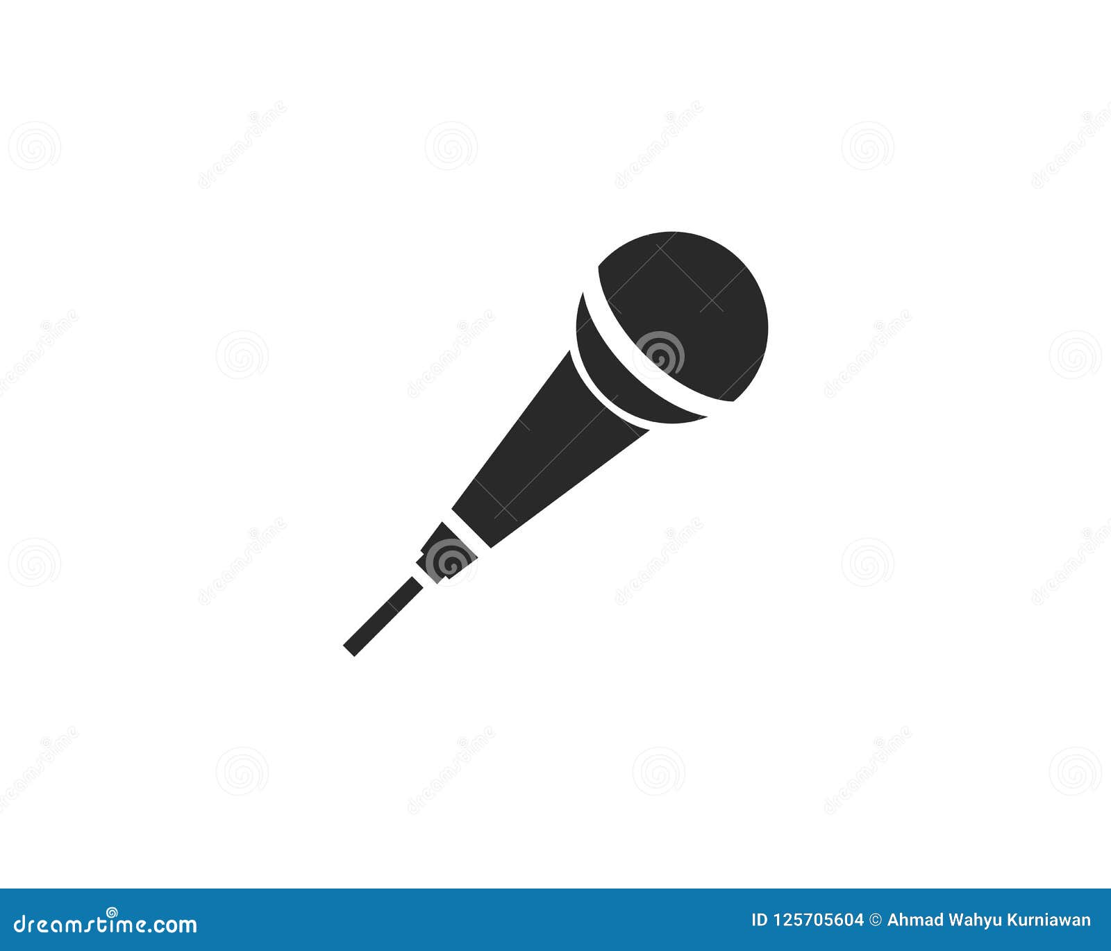 Microphone icon stock vector. Illustration of radio - 125705604