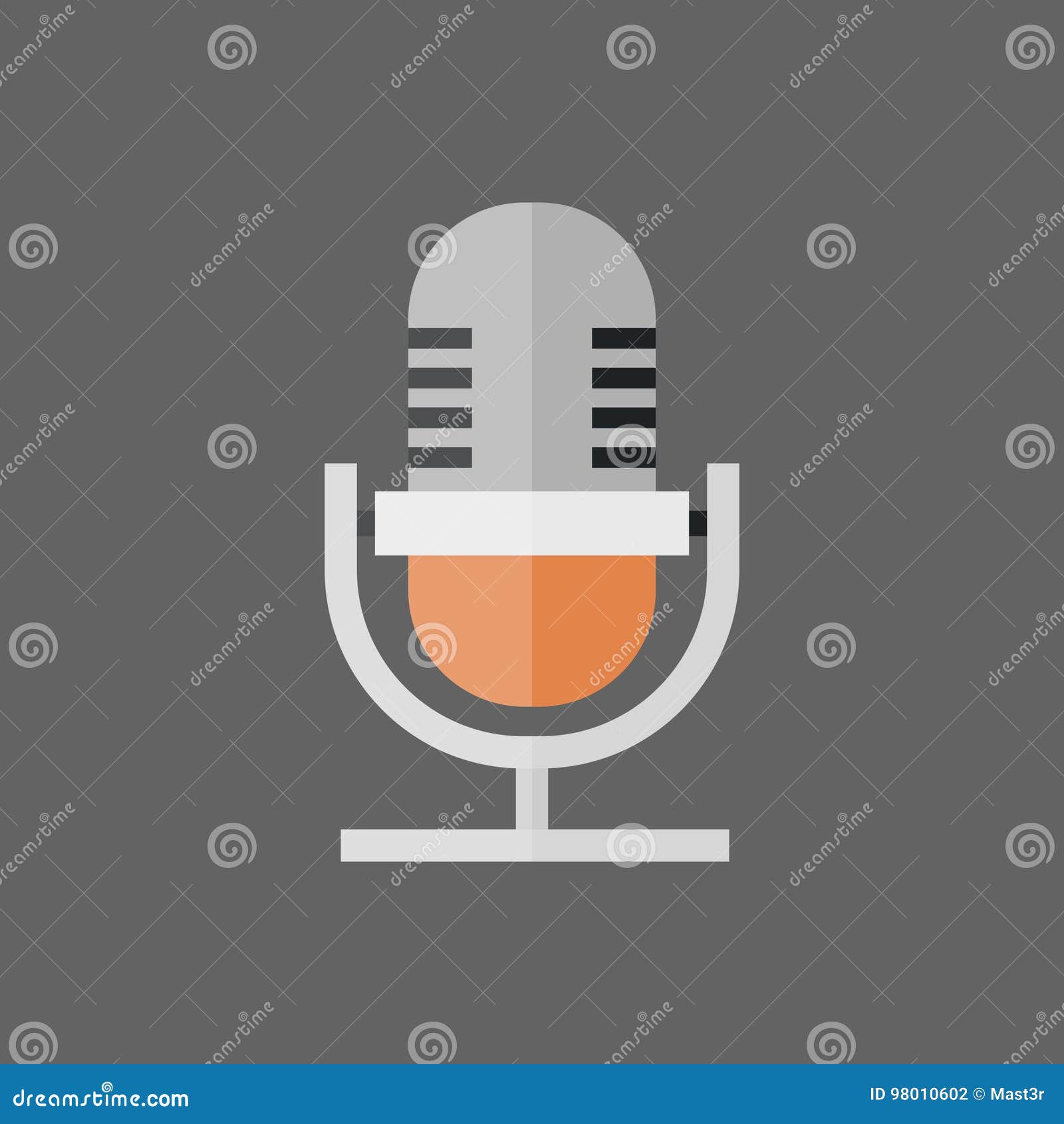 Microphone Icon Modern Mic Audio System Technology Stock Vector ...