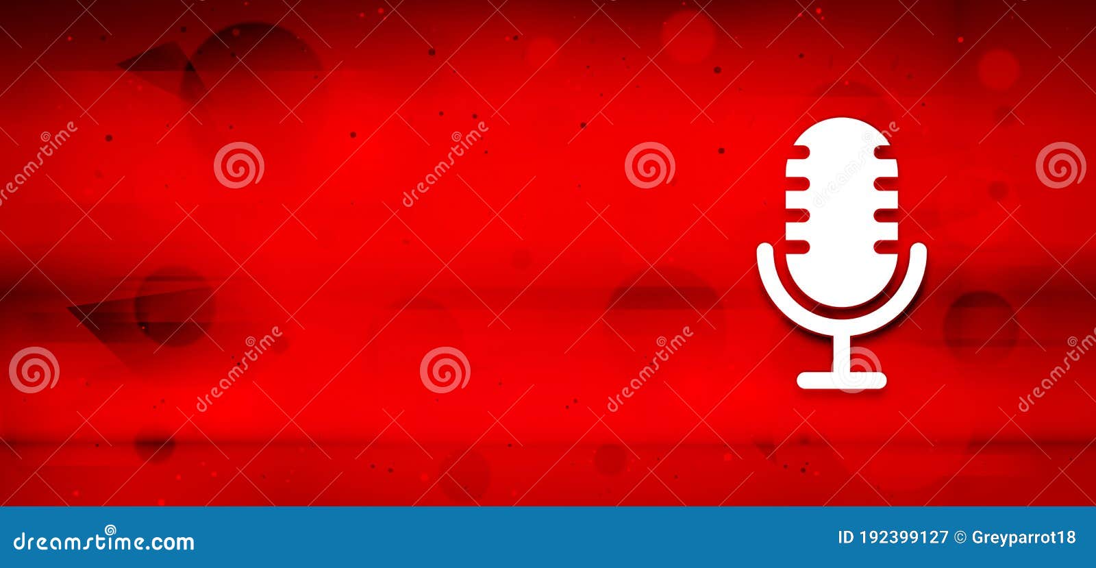 Microphone Icon Motion Art Abstract Red Banner Illustration Stock ...