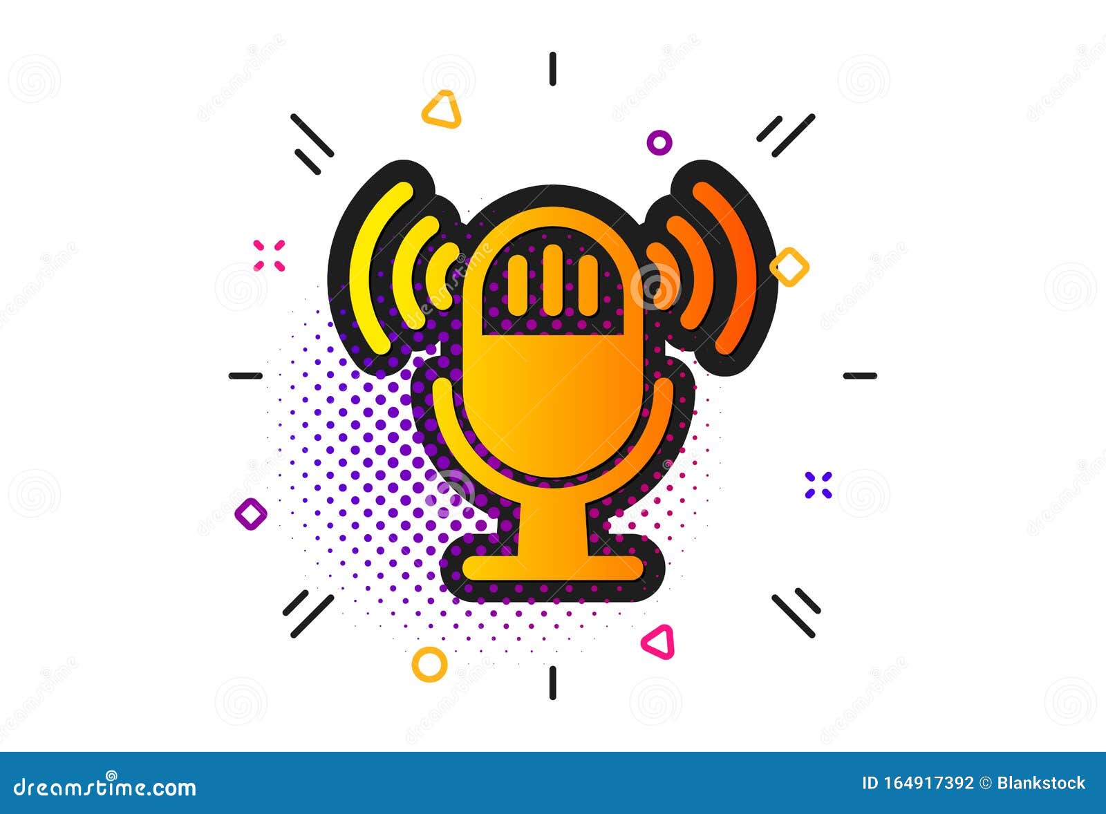 Microphone Icon. Music Mic Sign. Vector Stock Vector - Illustration of ...
