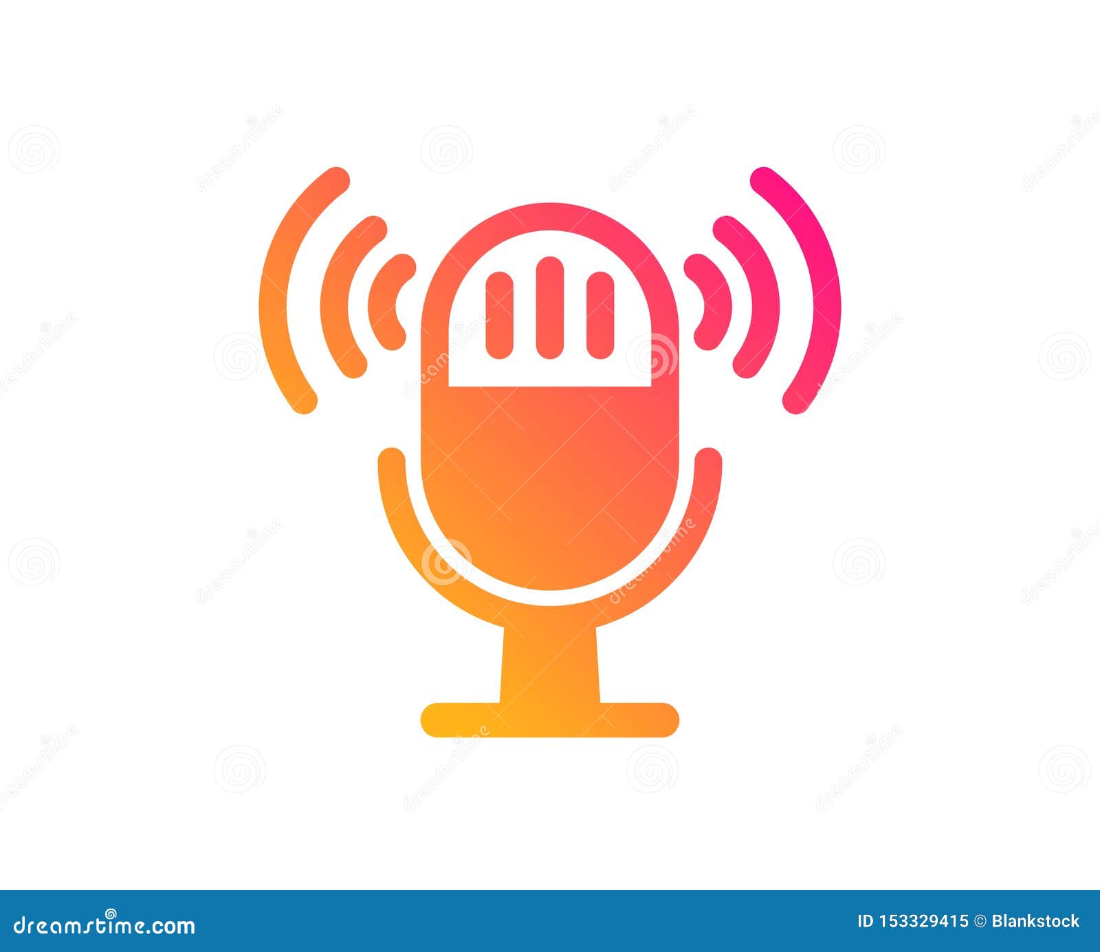 Microphone Icon. Music Mic Sign. Vector Stock Vector - Illustration of ...