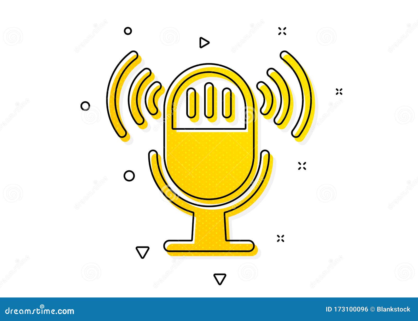 Microphone Icon. Music Mic Sign. Vector Stock Vector - Illustration of ...