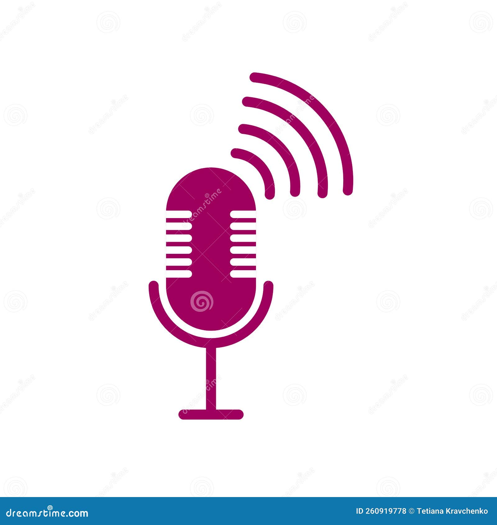 Microphone Icon. Music Stage. Concept Graphic Design Element. Vector ...