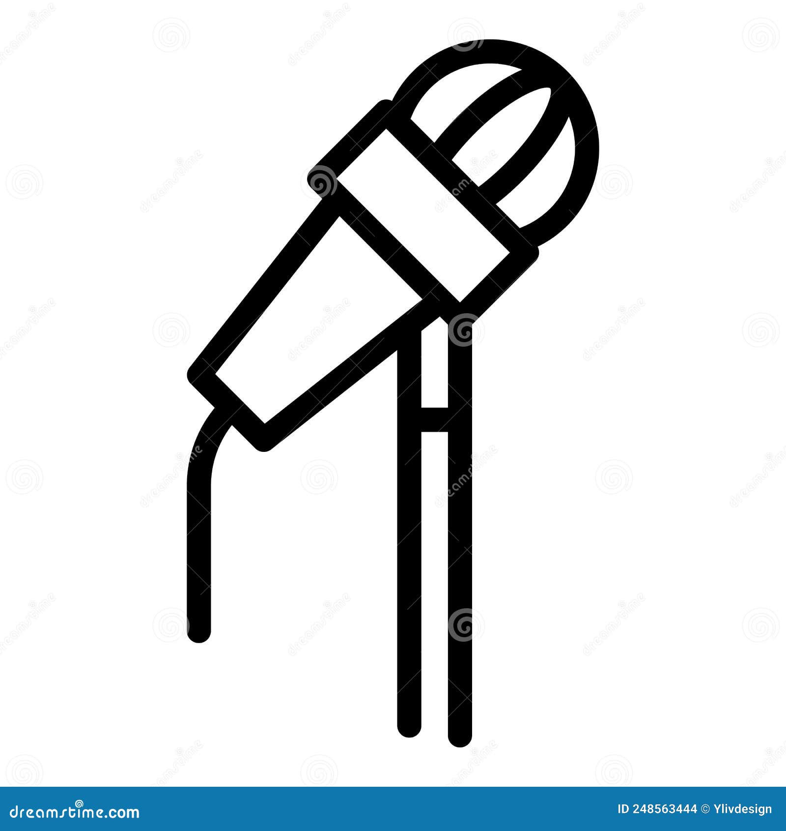Microphone Icon Outline Vector. Speach Election Stock Vector ...