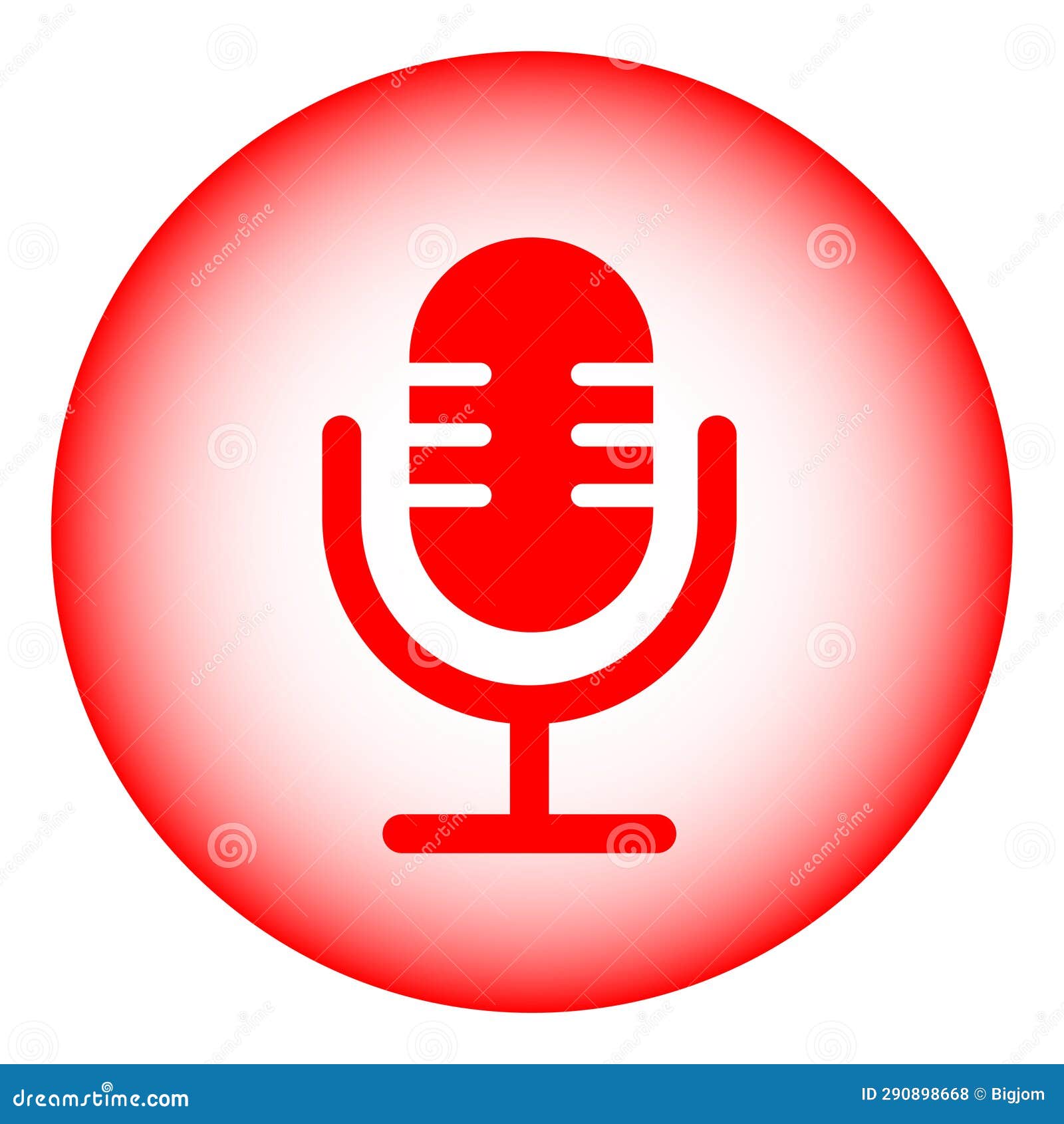 Microphone Icon. Record Symbol Stock Illustration - Illustration of ...