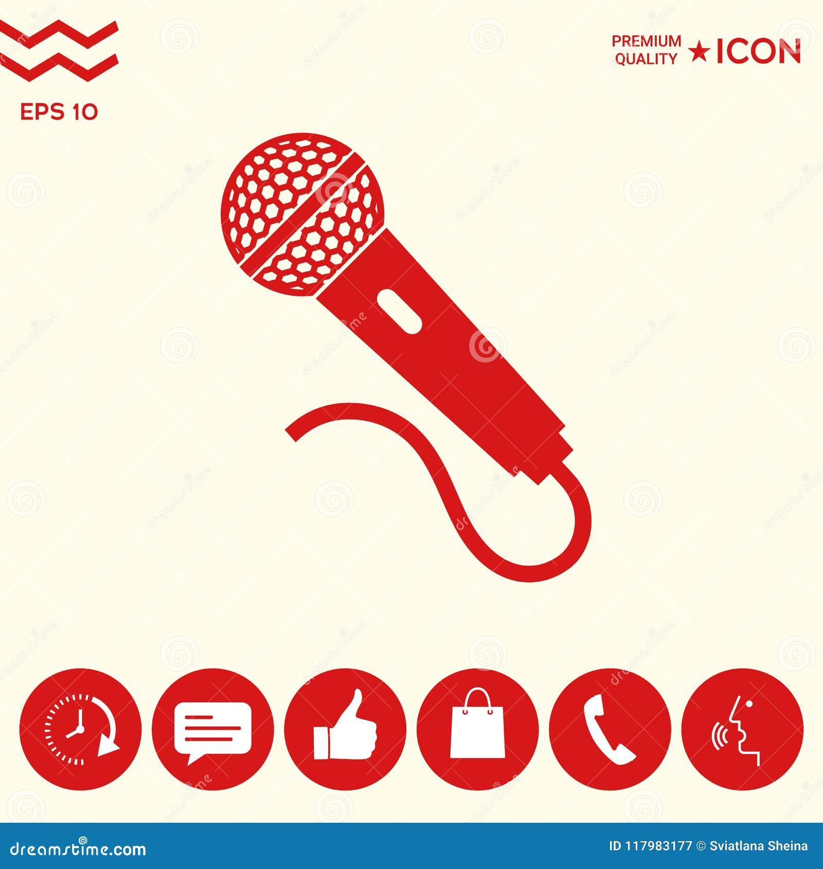 Microphone icon symbol stock vector. Illustration of speech - 117983177