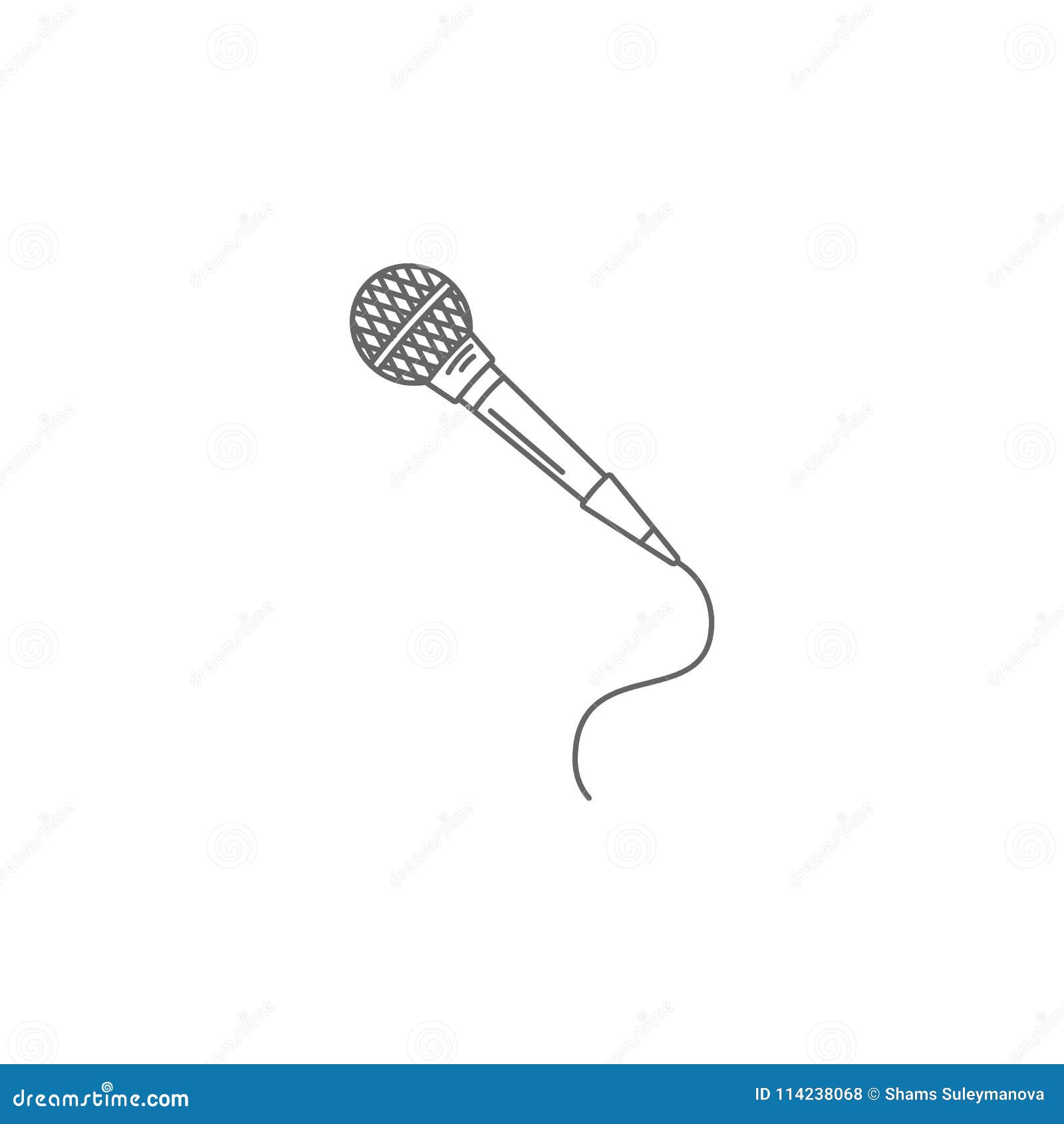 Microphone Icon. Simple Element Illustration. Microphone Symbol Design ...