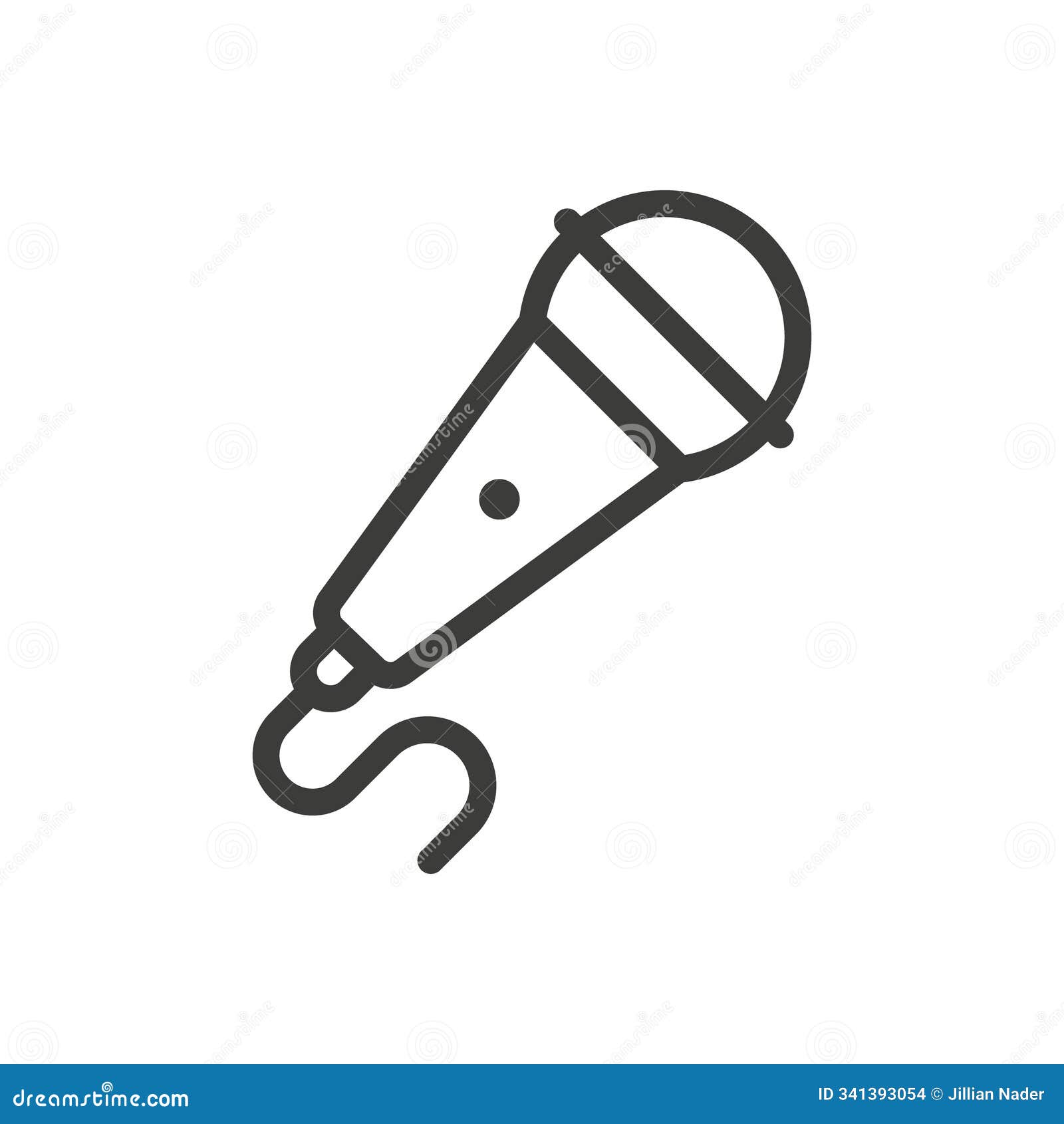 Microphone Icon Simple Outline Vector Logo Stock Vector - Illustration ...